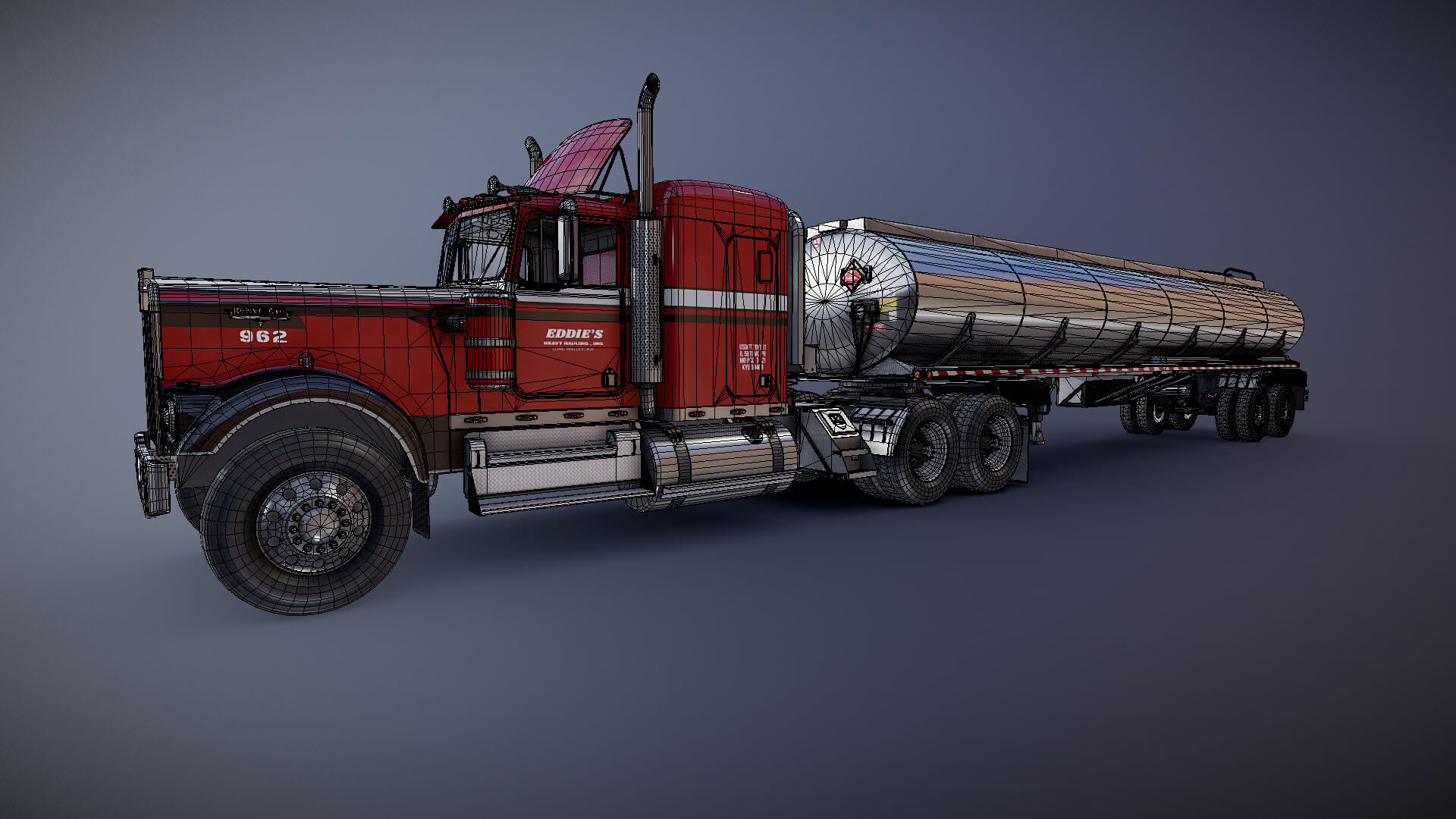 Kenworth W900A Fuel Tanker - 3D Model by Veaceslav Condraciuc