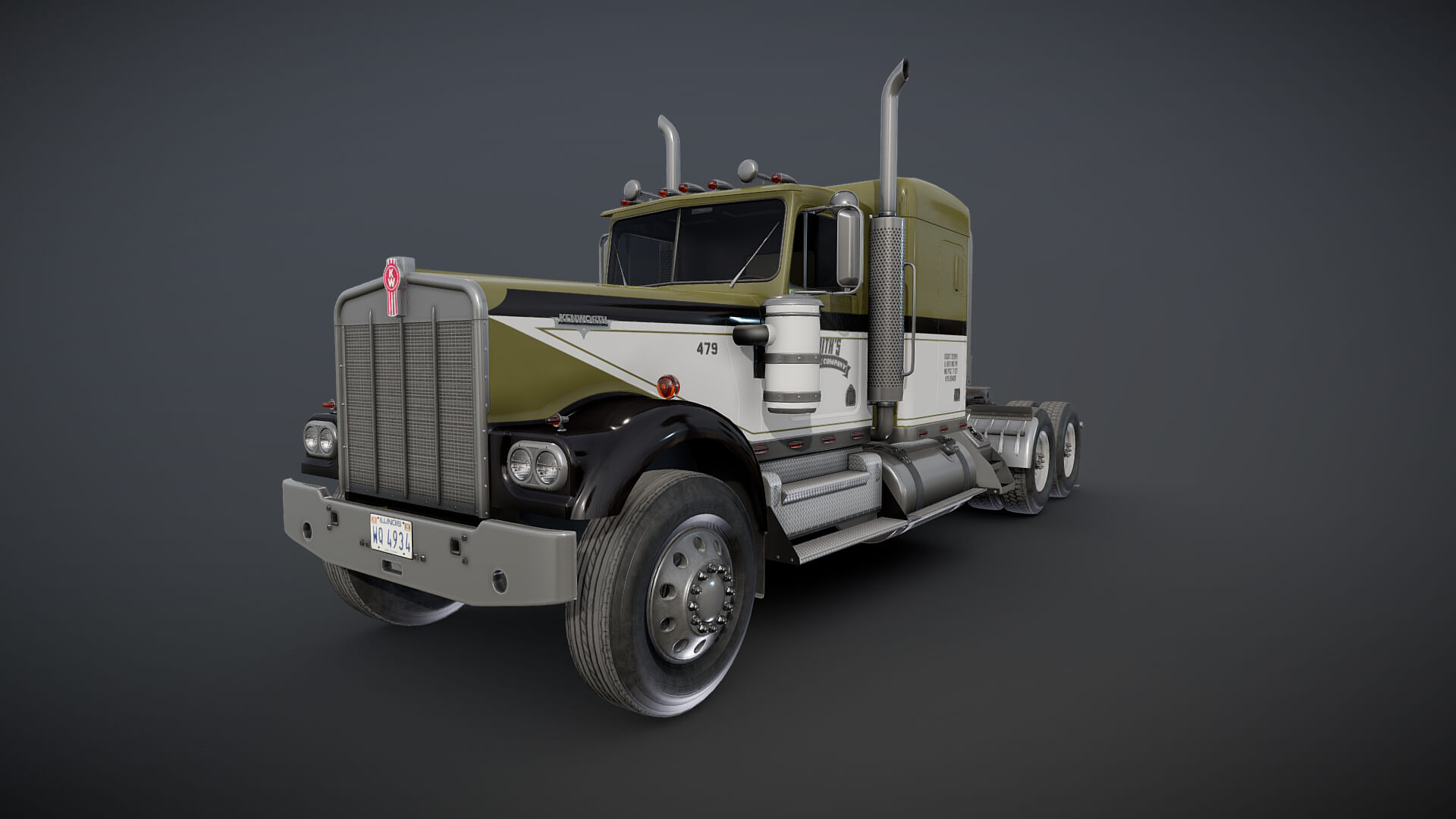Kenworth W900A - 3D Model by Veaceslav Condraciuc
