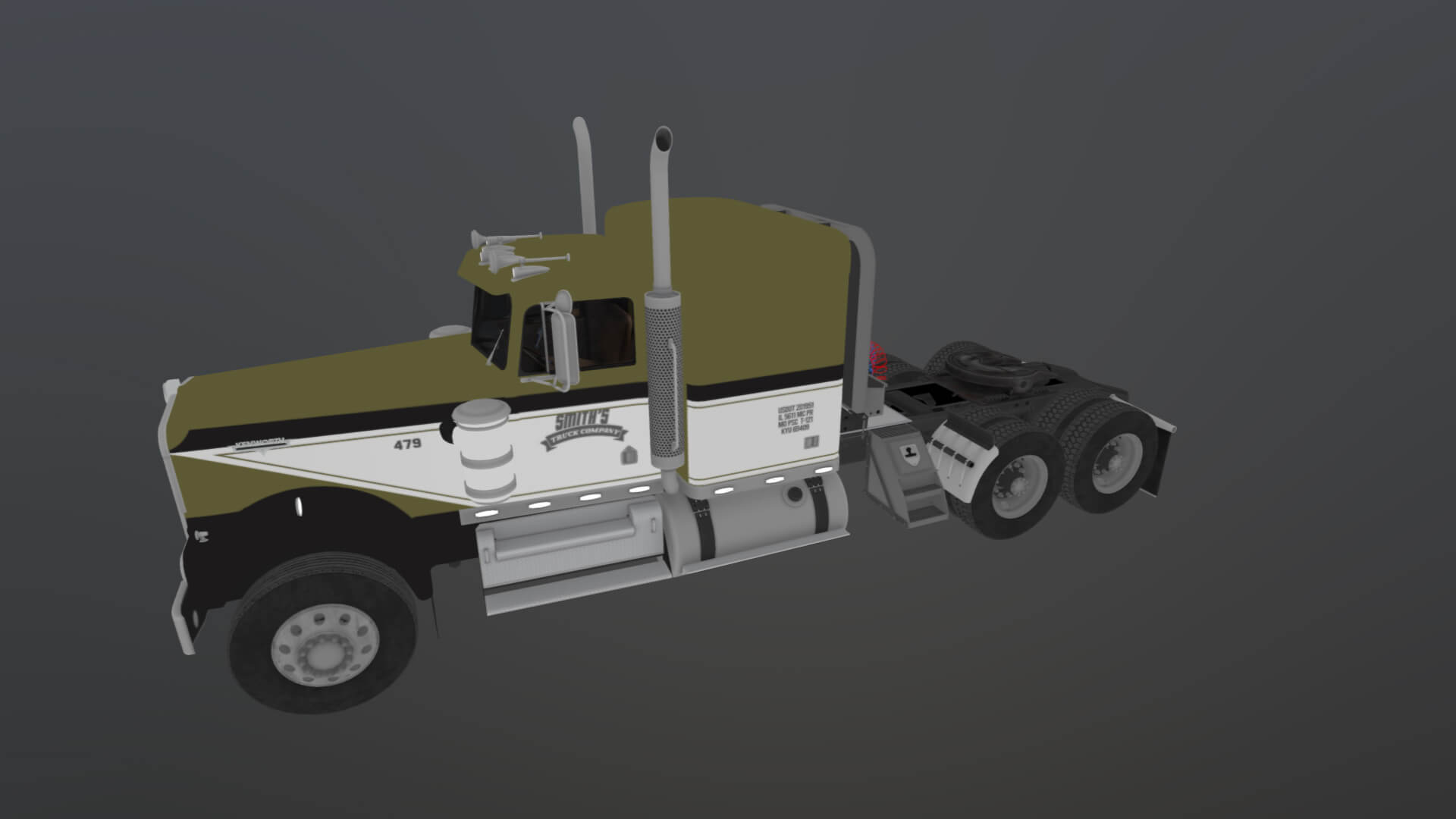 Kenworth W900A - 3D Model by Veaceslav Condraciuc