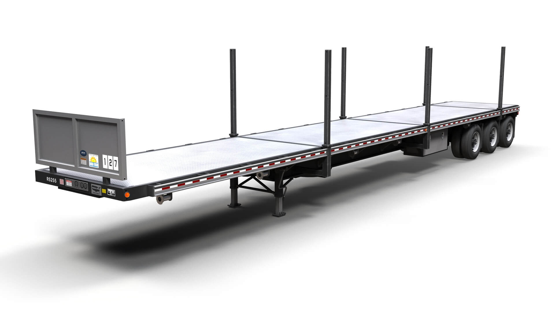 Kenworth W900L Flatbed Trailer - 3D Model by Veaceslav Condraciuc