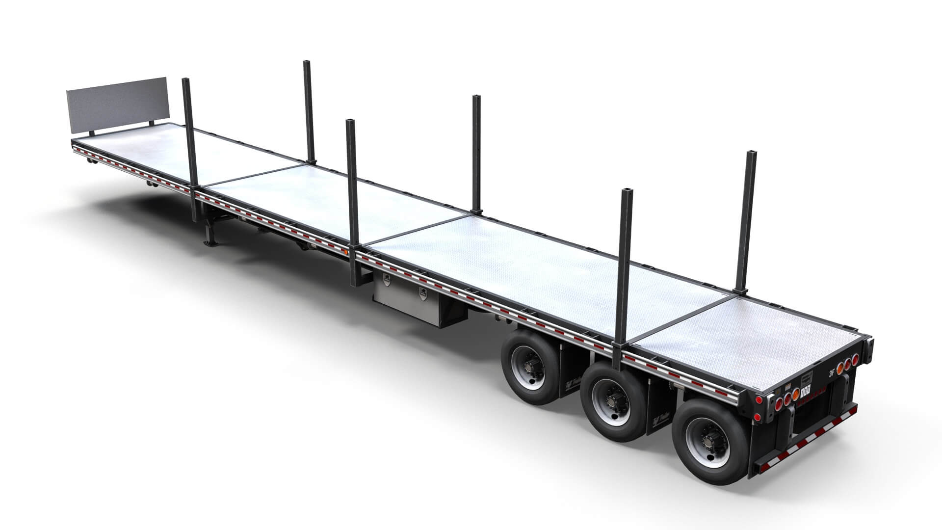 Kenworth W900L Flatbed Trailer - 3D Model by Veaceslav Condraciuc