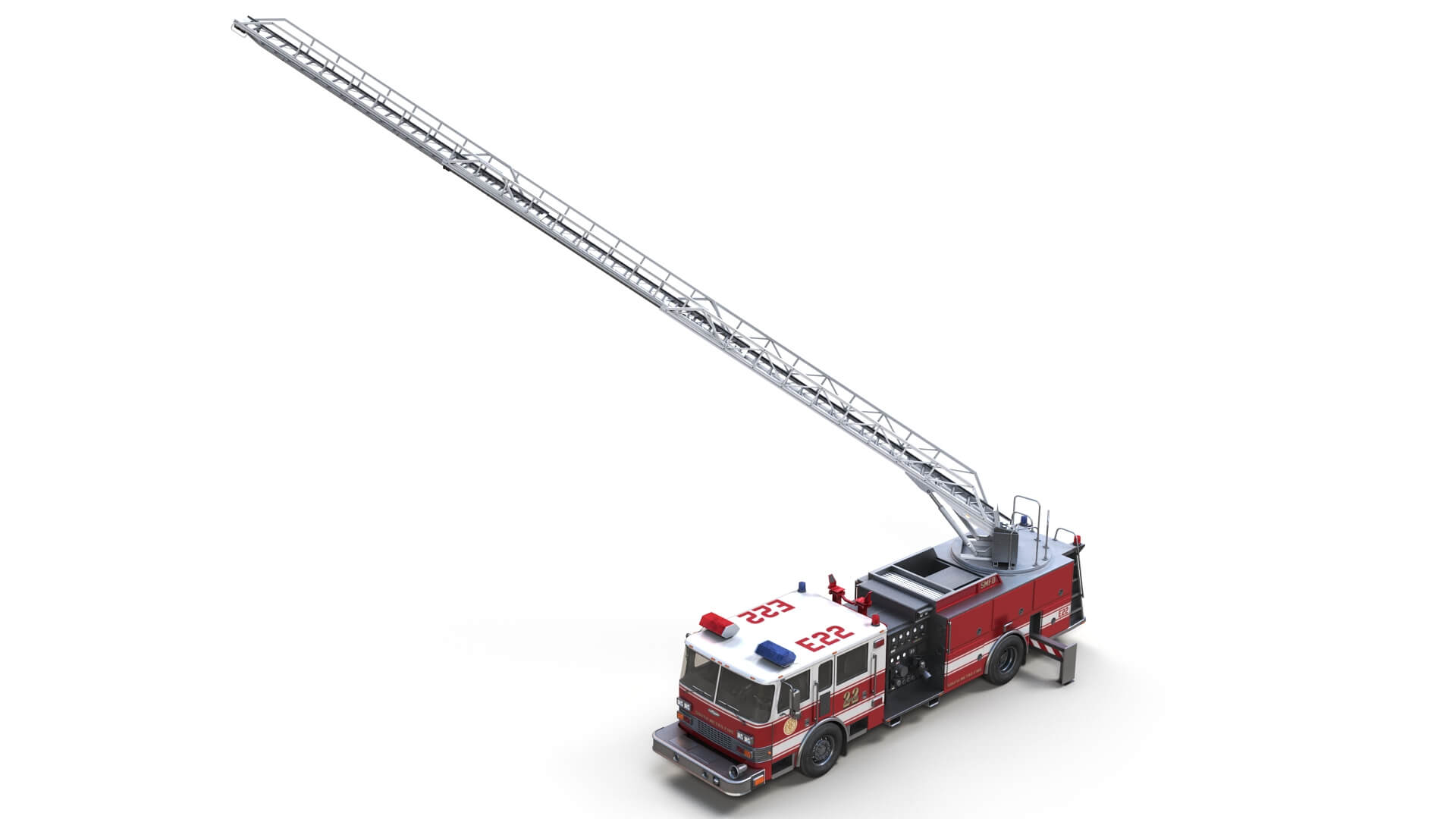 Ladder Truck - 3D Model by Veaceslav Condraciuc