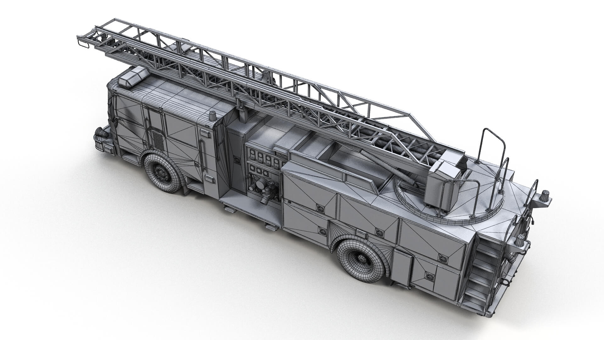 Ladder Truck - 3D Model by Veaceslav Condraciuc