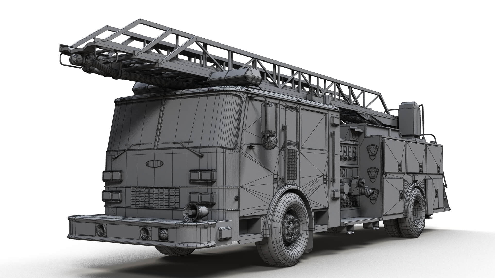 Ladder Truck - 3D Model by Veaceslav Condraciuc