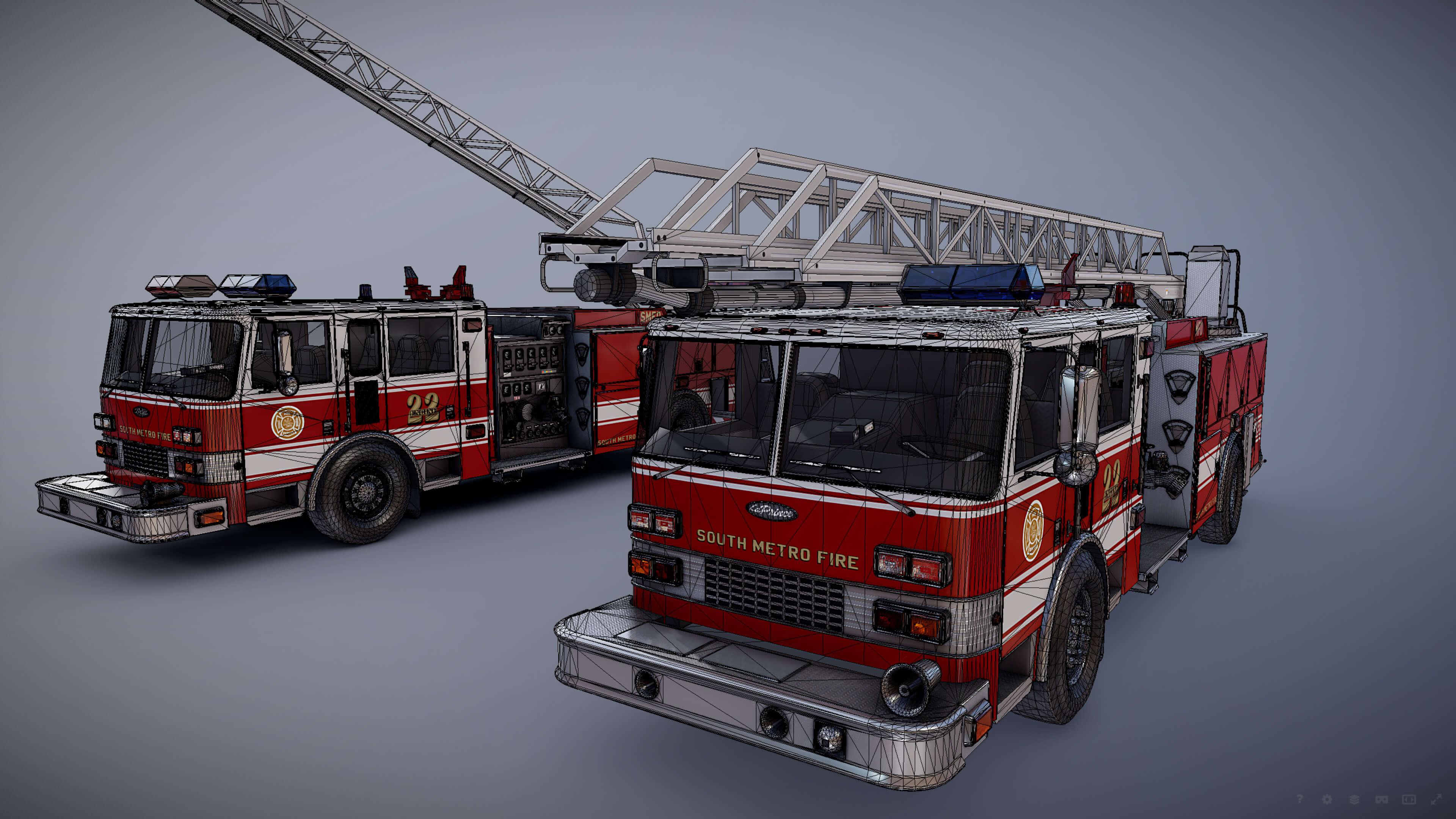 Ladder Truck - 3D Model by Veaceslav Condraciuc