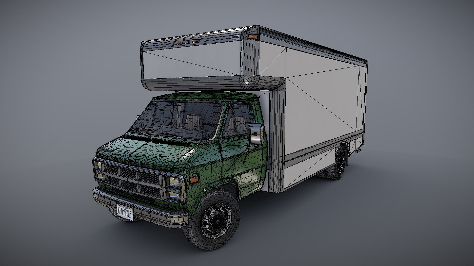 Moving Box Van - 3D Model by Veaceslav Condraciuc