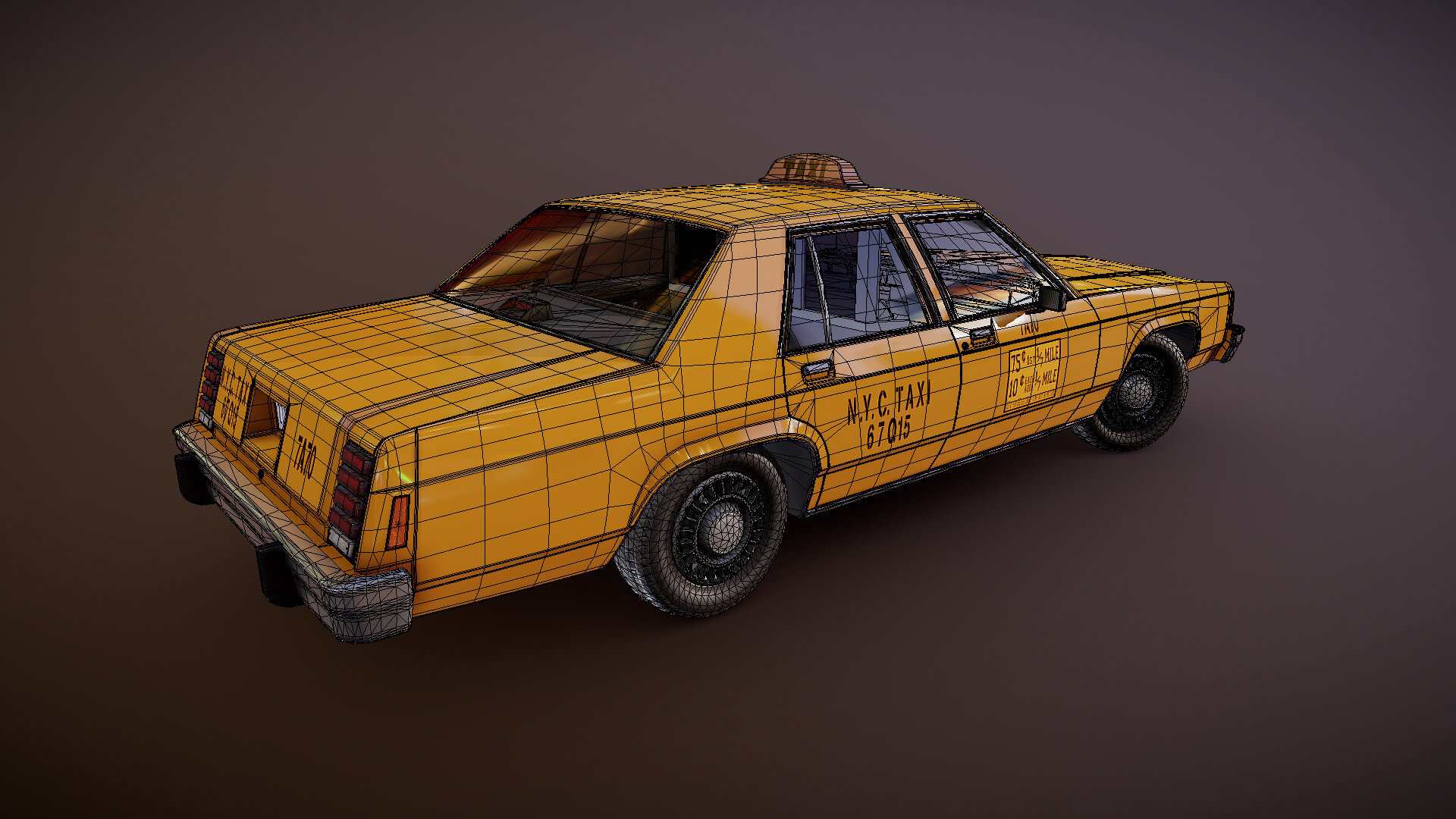 New York Taxi Cab - 3D Model by Veaceslav Condraciuc