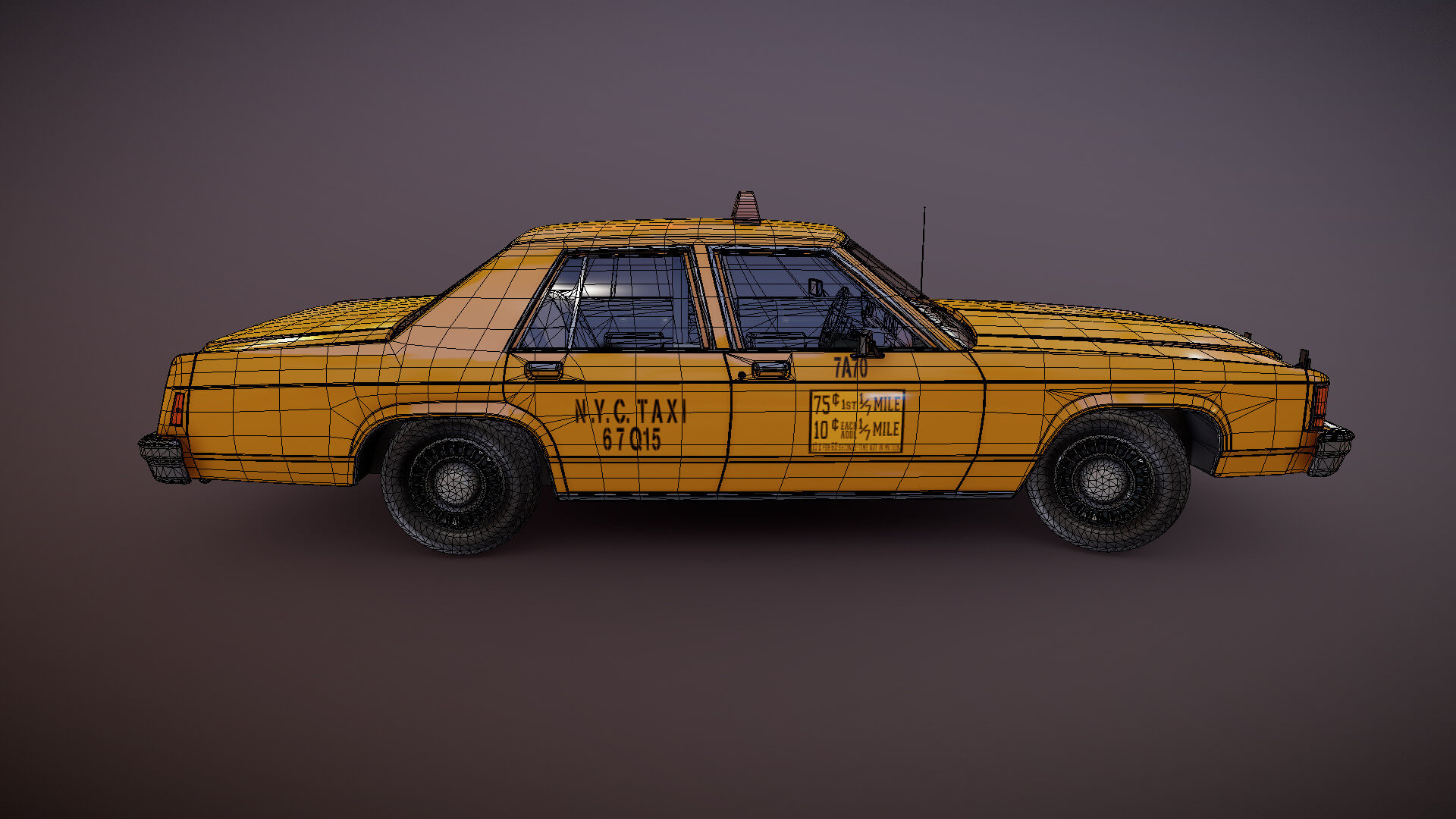 New York Taxi Cab - 3D Model by Veaceslav Condraciuc