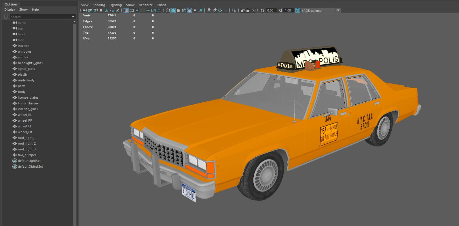 New York Taxi Cab - 3D Model by Veaceslav Condraciuc
