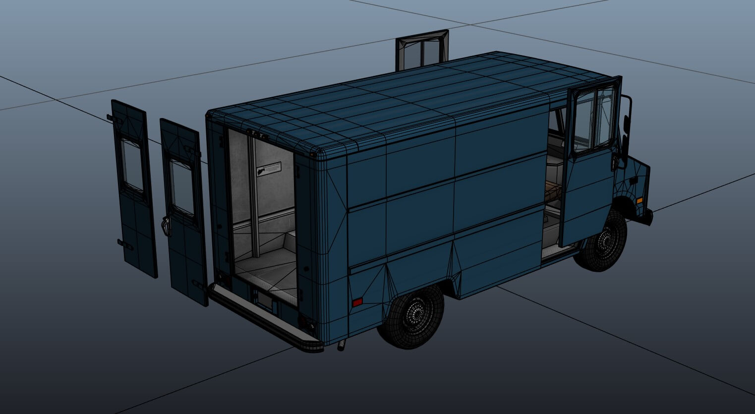 Vintage Panel Van - 3D Model by Veaceslav Condraciuc