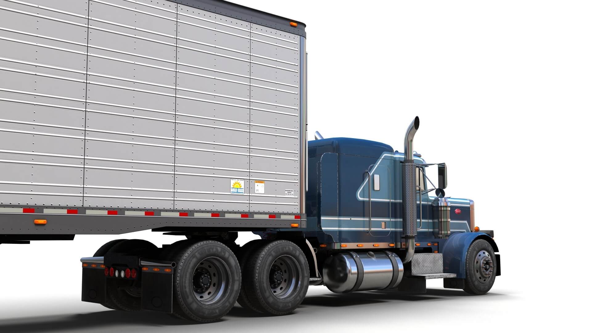 Peterbilt 359 Refrigerated Van Trailer - 3D Model by Veaceslav Condraciuc