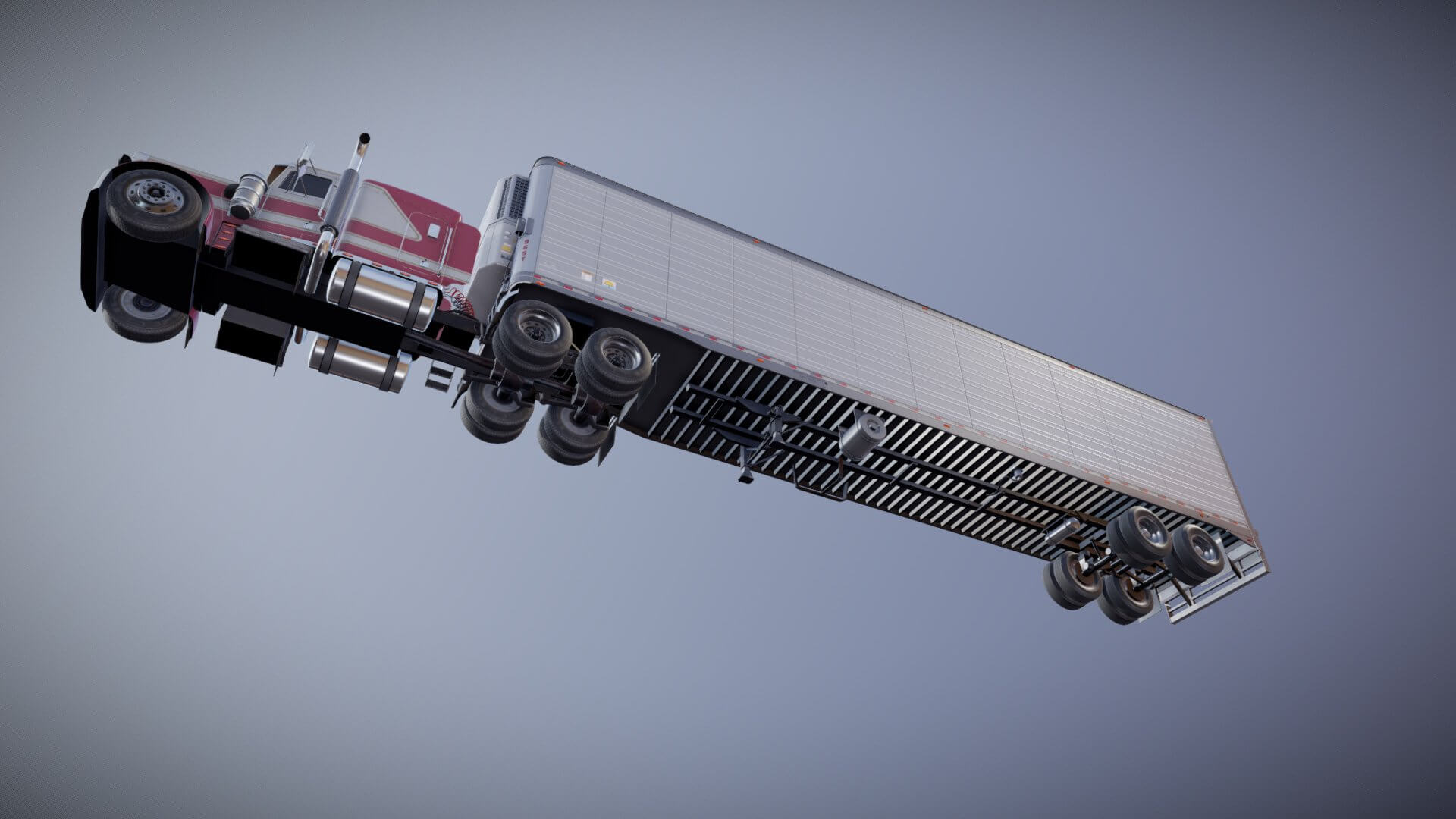 Peterbilt 359 Refrigerated Van Trailer - 3D Model by Veaceslav Condraciuc