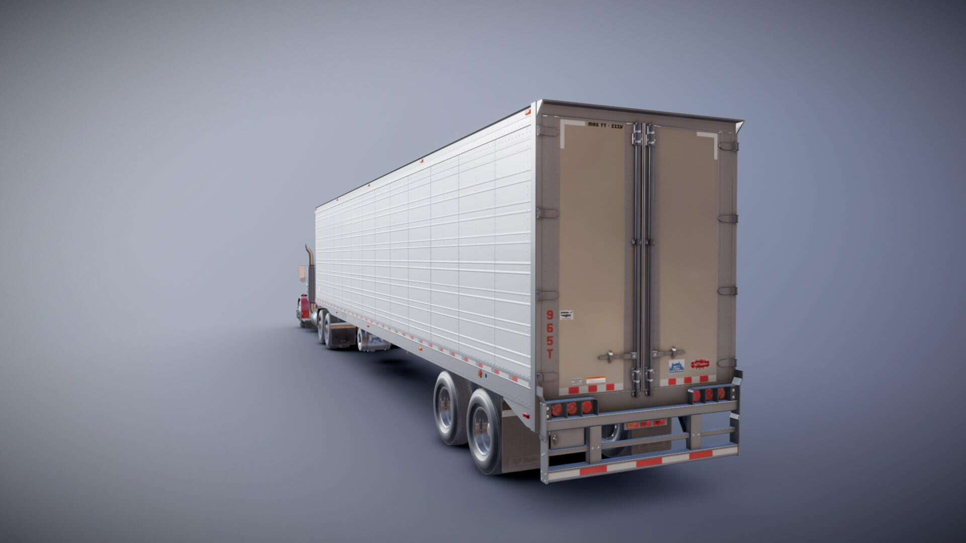 Peterbilt 359 Refrigerated Van Trailer - 3D Model by Veaceslav Condraciuc