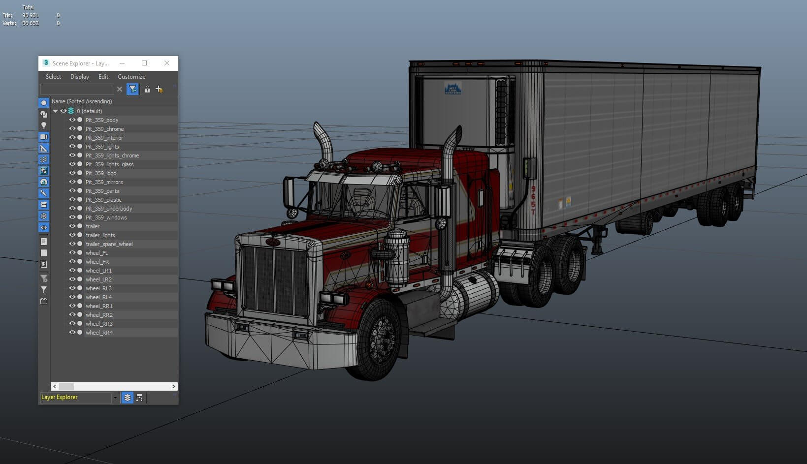 Peterbilt 359 Refrigerated Van Trailer - 3D Model by Veaceslav Condraciuc