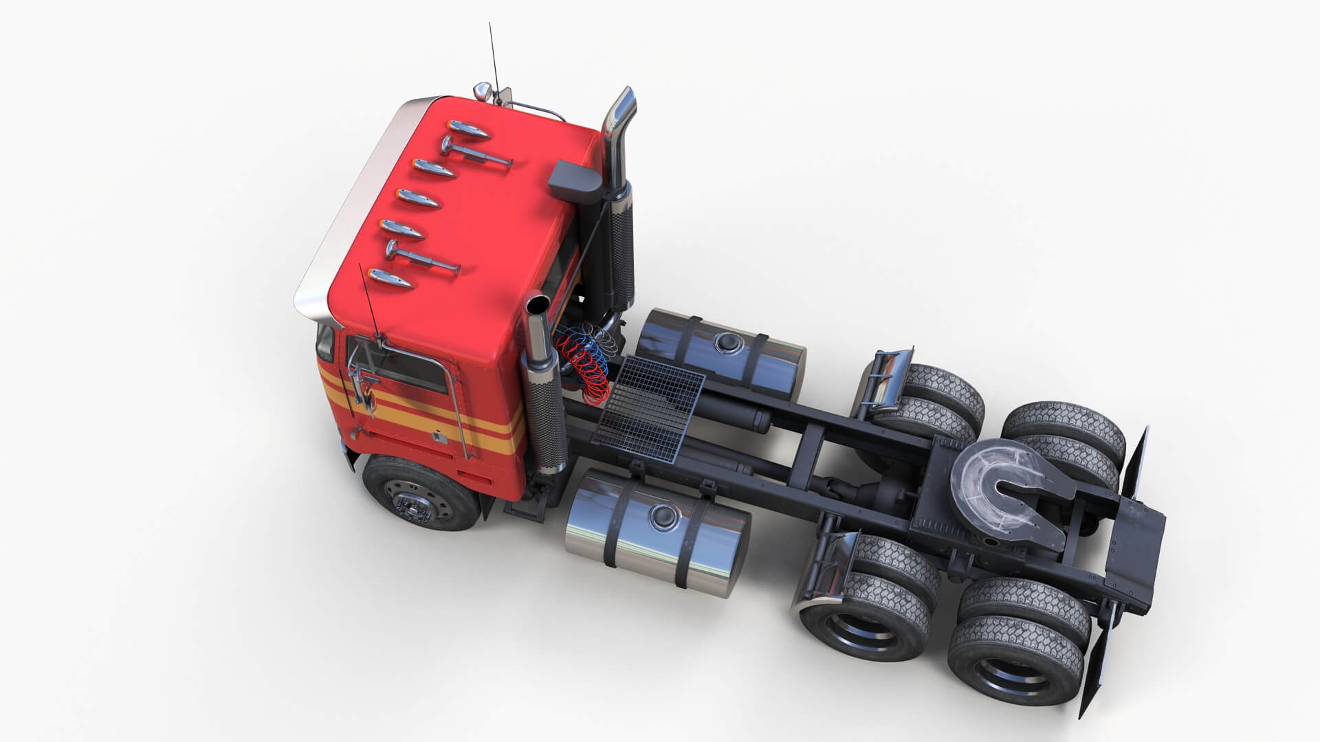 Peterbilt 362 Daycab - 3D Model by Veaceslav Condraciuc