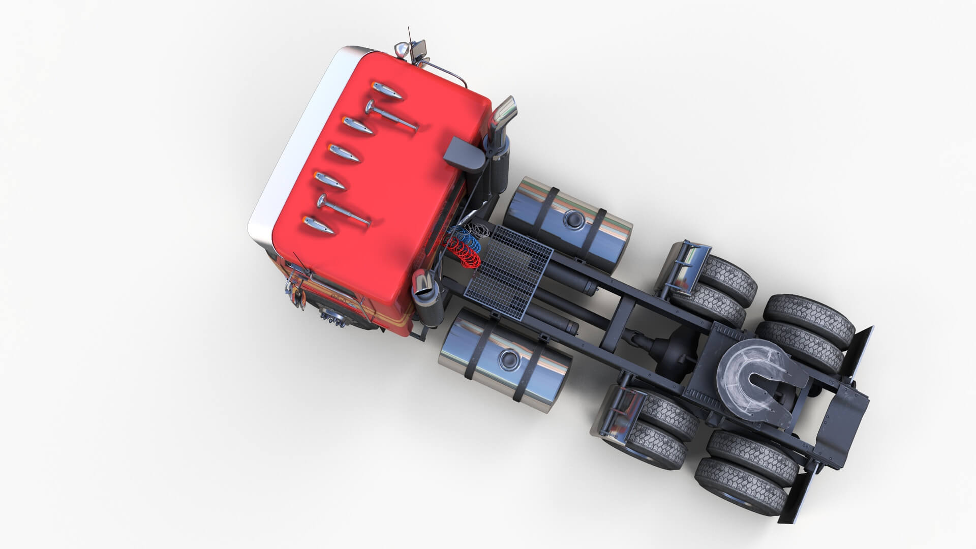 Peterbilt 362 Daycab - 3D Model by Veaceslav Condraciuc