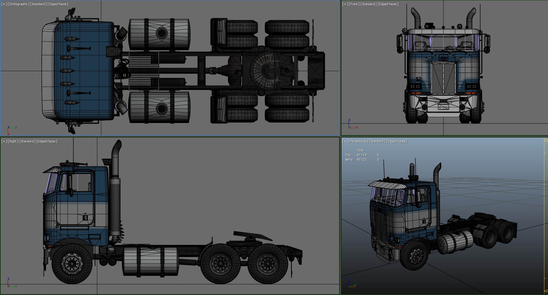 Peterbilt 362 Daycab - 3D Model by Veaceslav Condraciuc