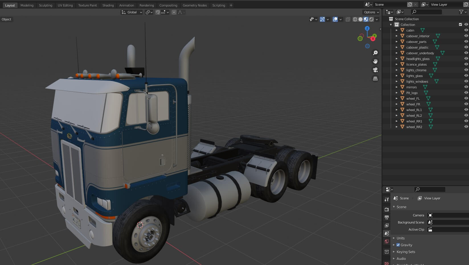 Peterbilt 362 Daycab - 3D Model by Veaceslav Condraciuc