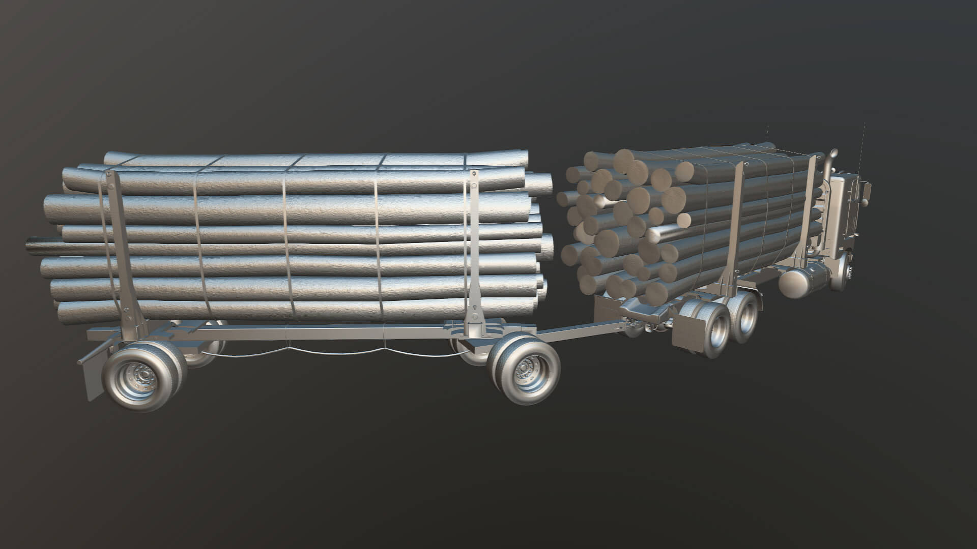 Peterbilt 362 Logger Truck - 3D Model by Veaceslav Condraciuc