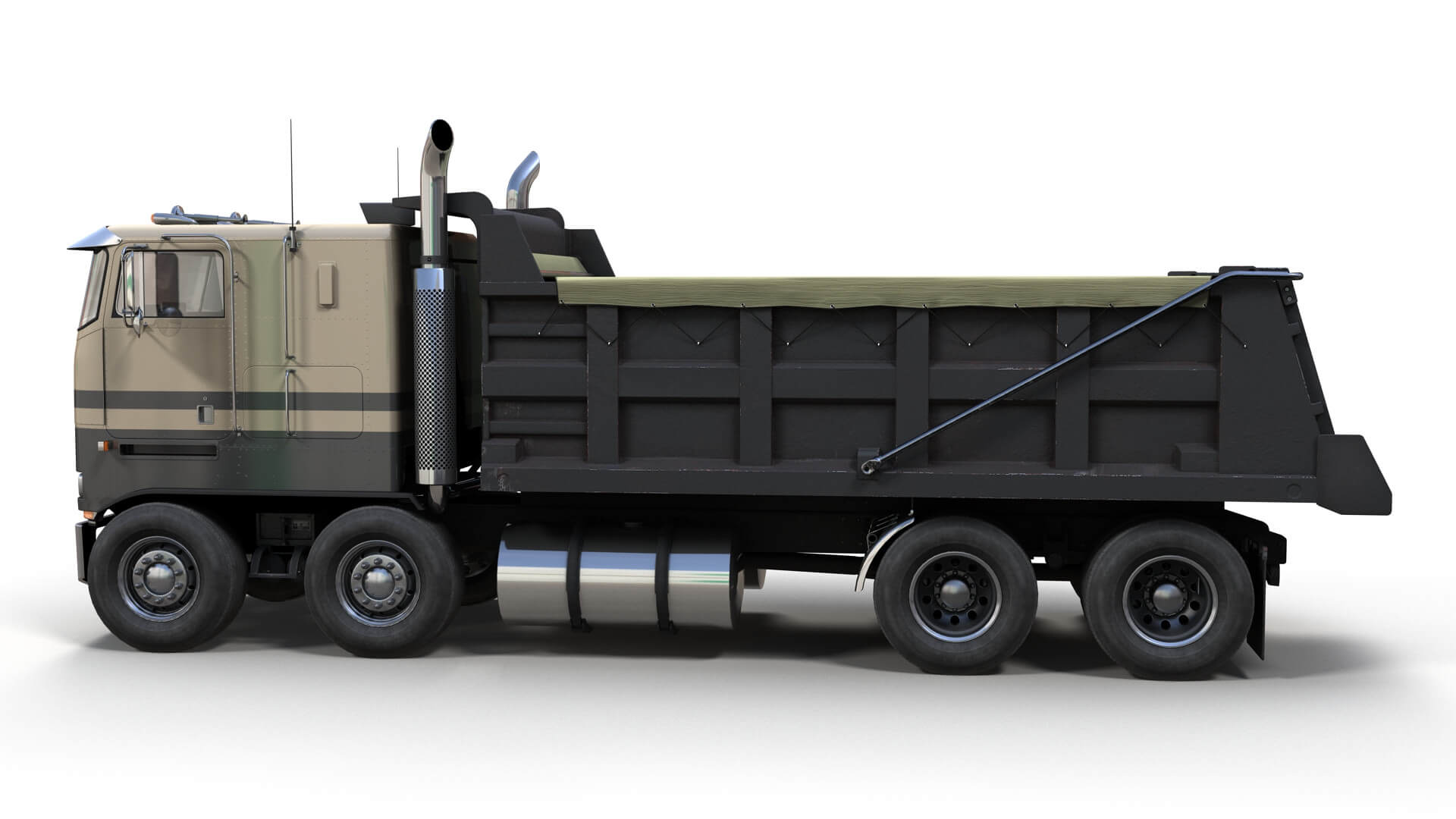Peterbilt 362 Tandem Dump Truck - 3D Model by Veaceslav Condraciuc