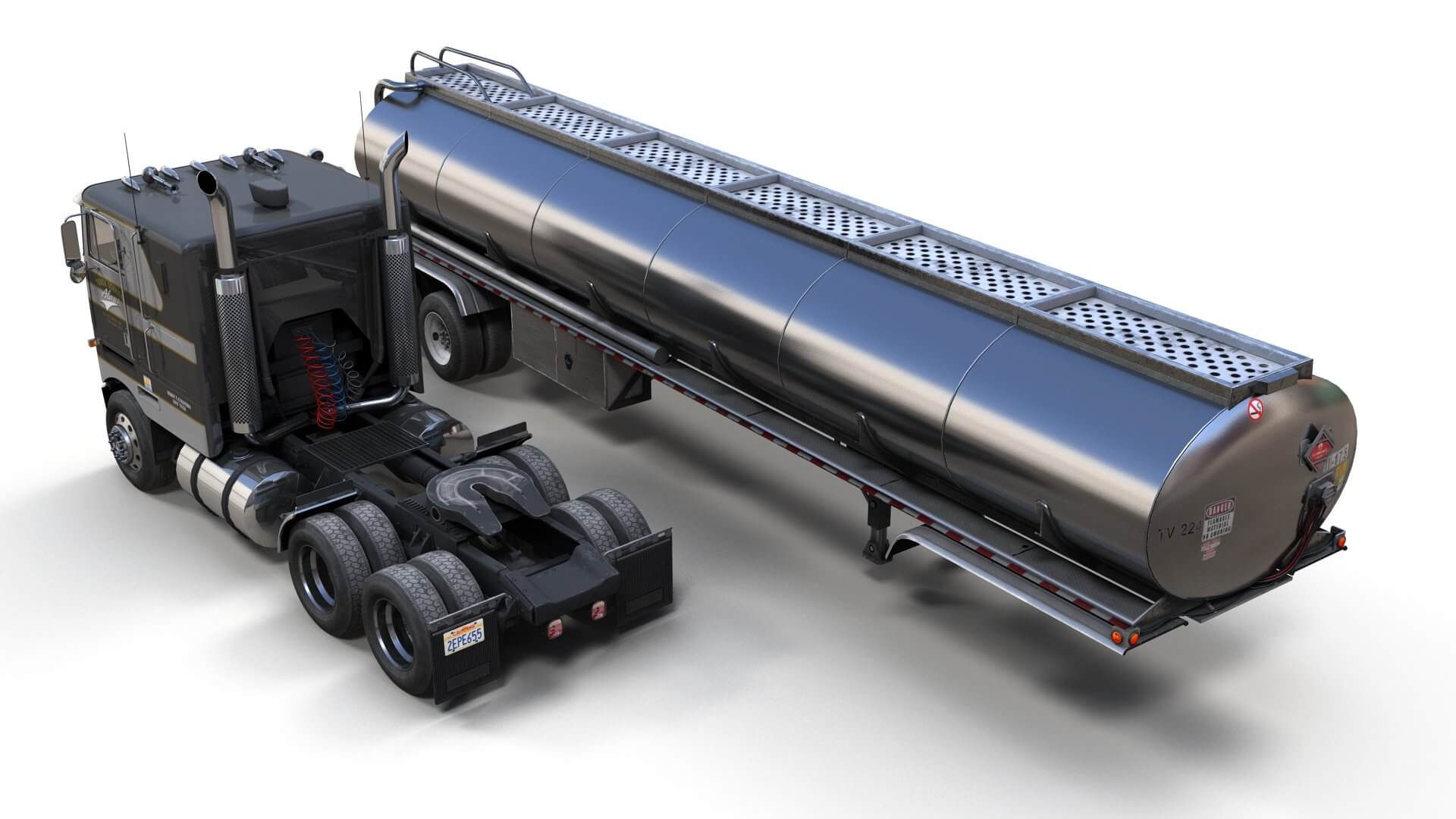 Peterbilt 362 Tanker Trailer - 3D Model by Veaceslav Condraciuc