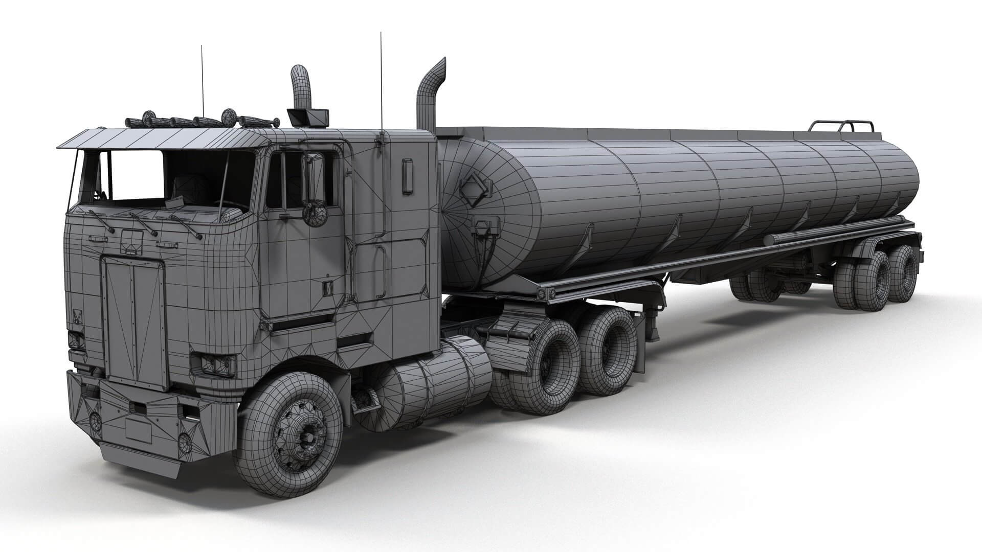 Peterbilt 362 Tanker Trailer - 3D Model by Veaceslav Condraciuc