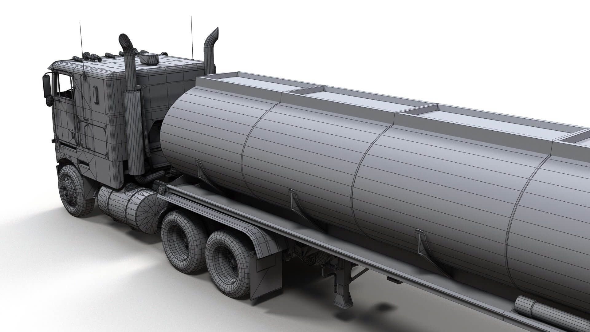 Peterbilt 362 Tanker Trailer - 3D Model by Veaceslav Condraciuc