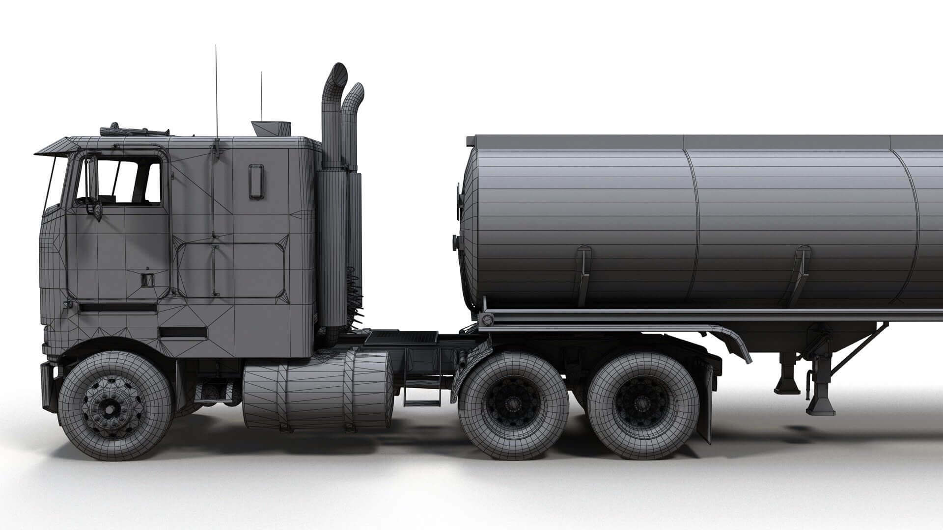 Peterbilt 362 Tanker Trailer - 3D Model by Veaceslav Condraciuc