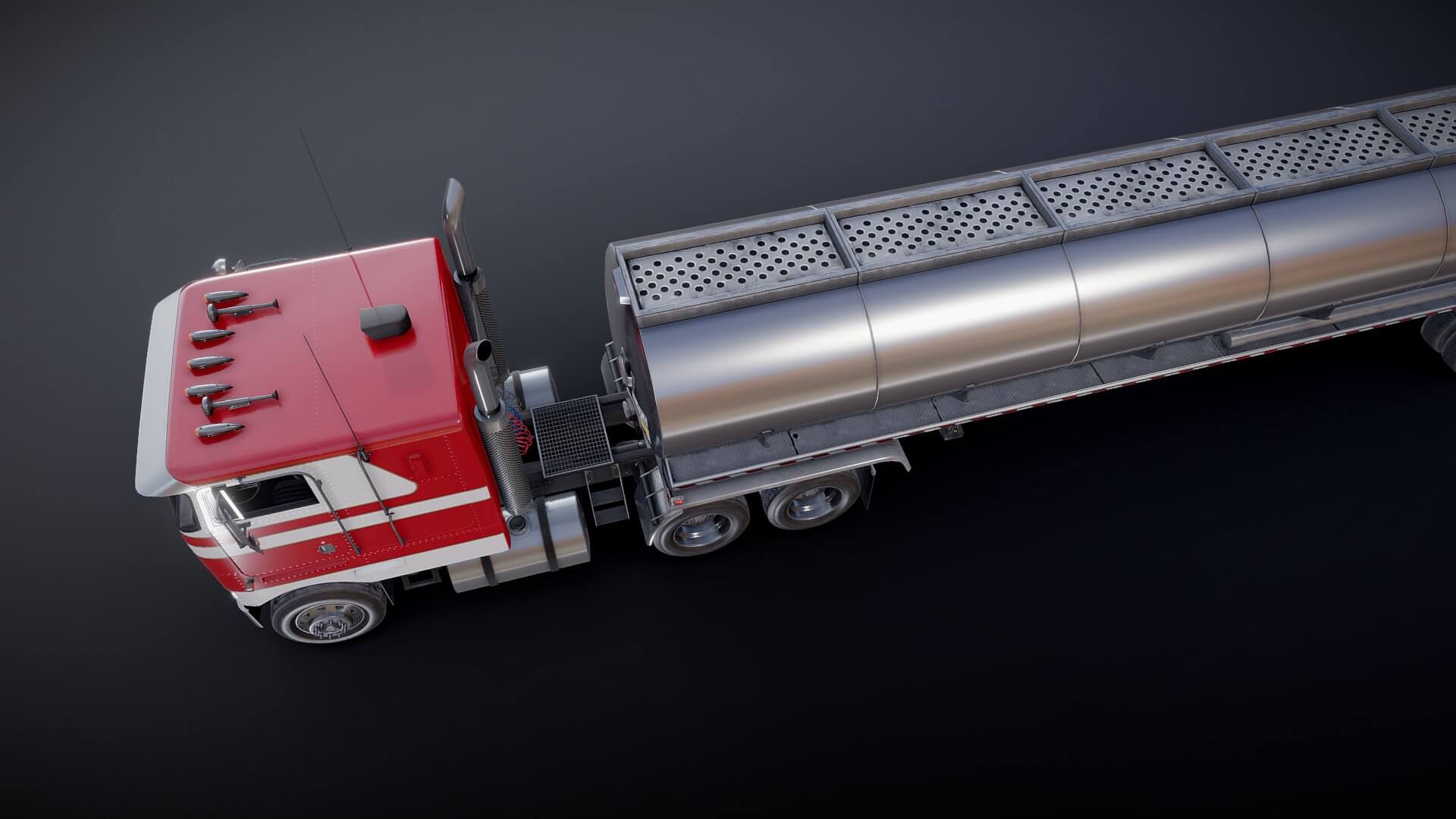Peterbilt 362 Tanker Trailer - 3D Model by Veaceslav Condraciuc