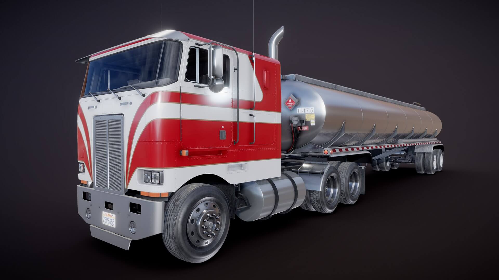 Peterbilt 362 Tanker Trailer - 3D Model by Veaceslav Condraciuc