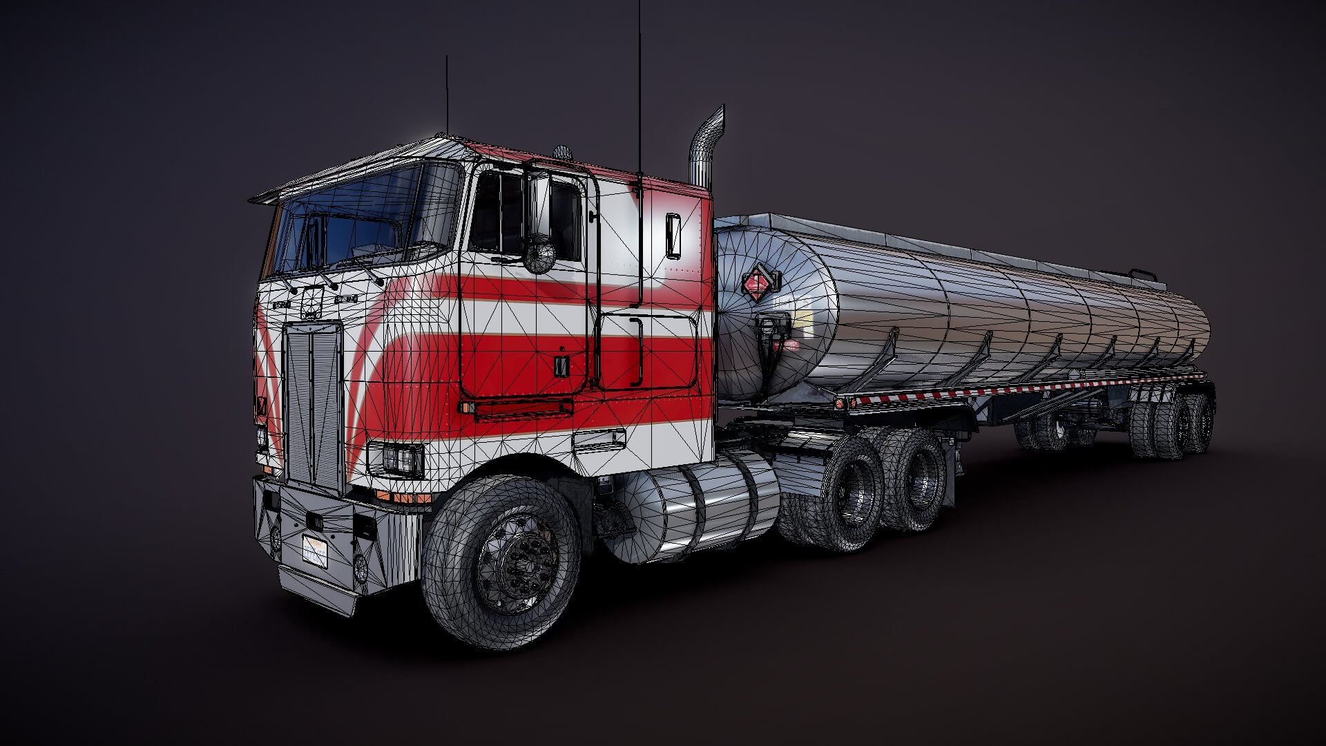 Peterbilt 362 Tanker Trailer - 3D Model by Veaceslav Condraciuc
