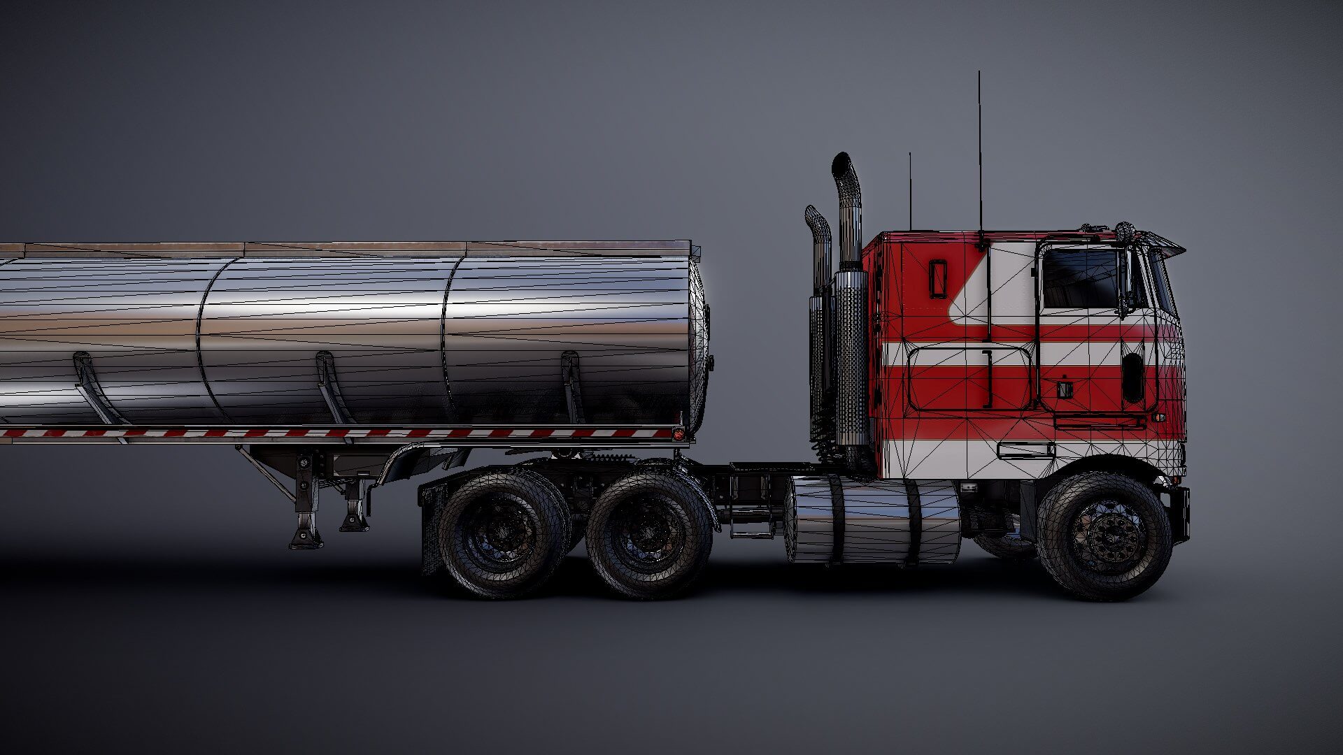 Peterbilt 362 Tanker Trailer - 3D Model by Veaceslav Condraciuc