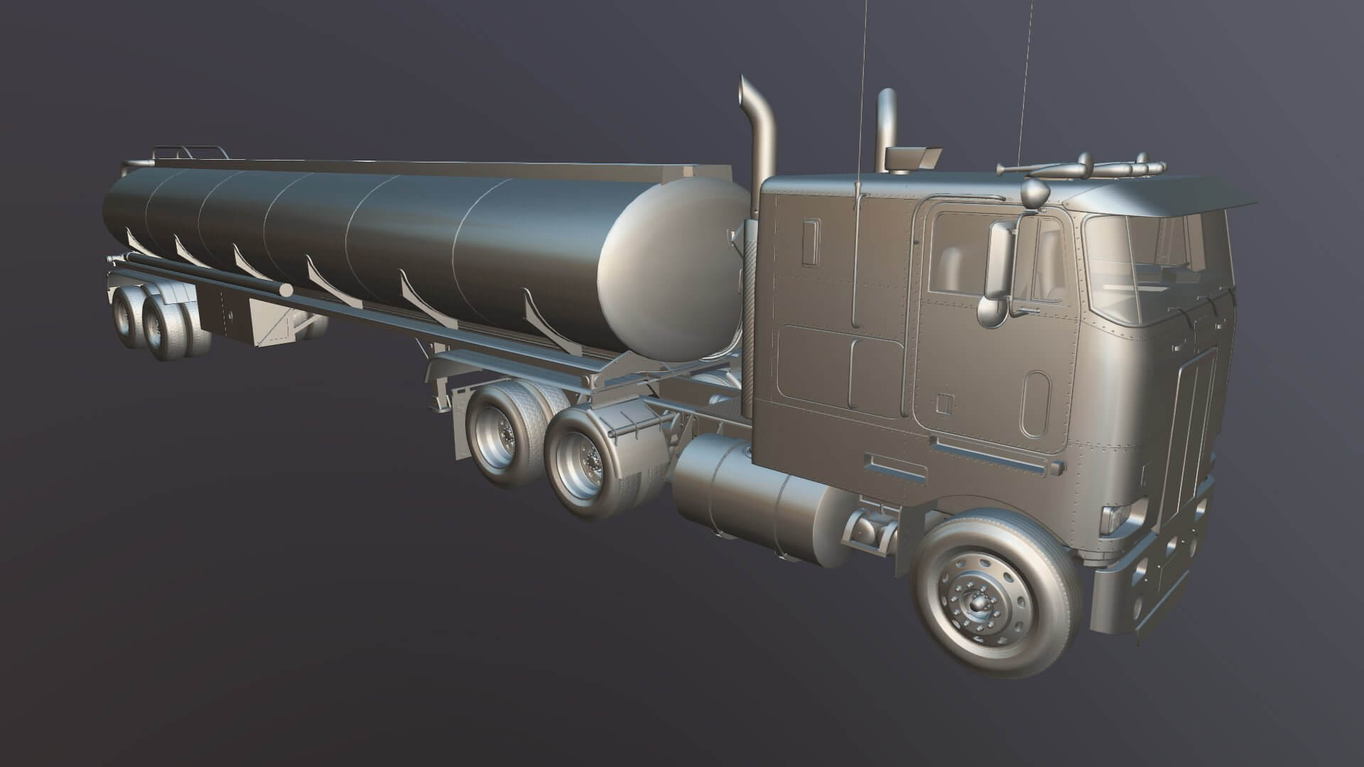Peterbilt 362 Tanker Trailer - 3D Model by Veaceslav Condraciuc