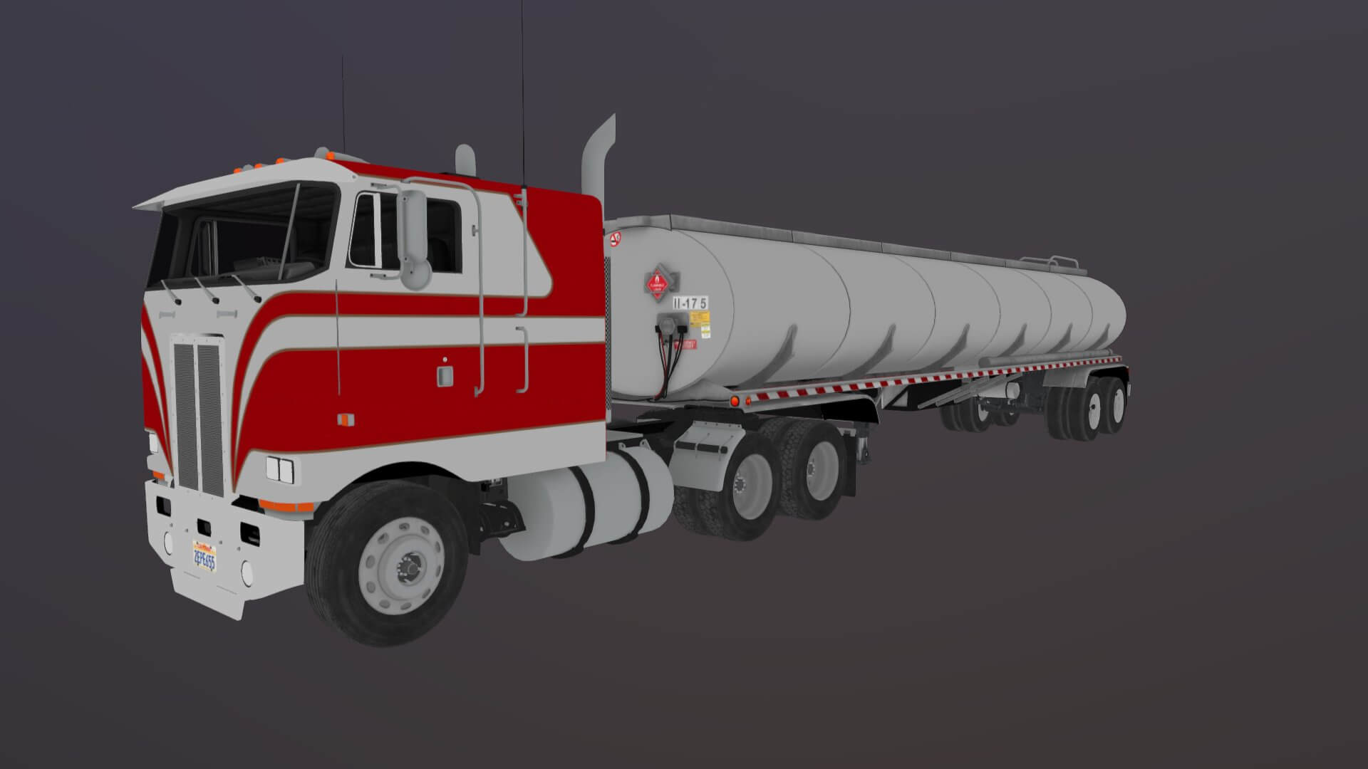 Peterbilt 362 Tanker Trailer - 3D Model by Veaceslav Condraciuc