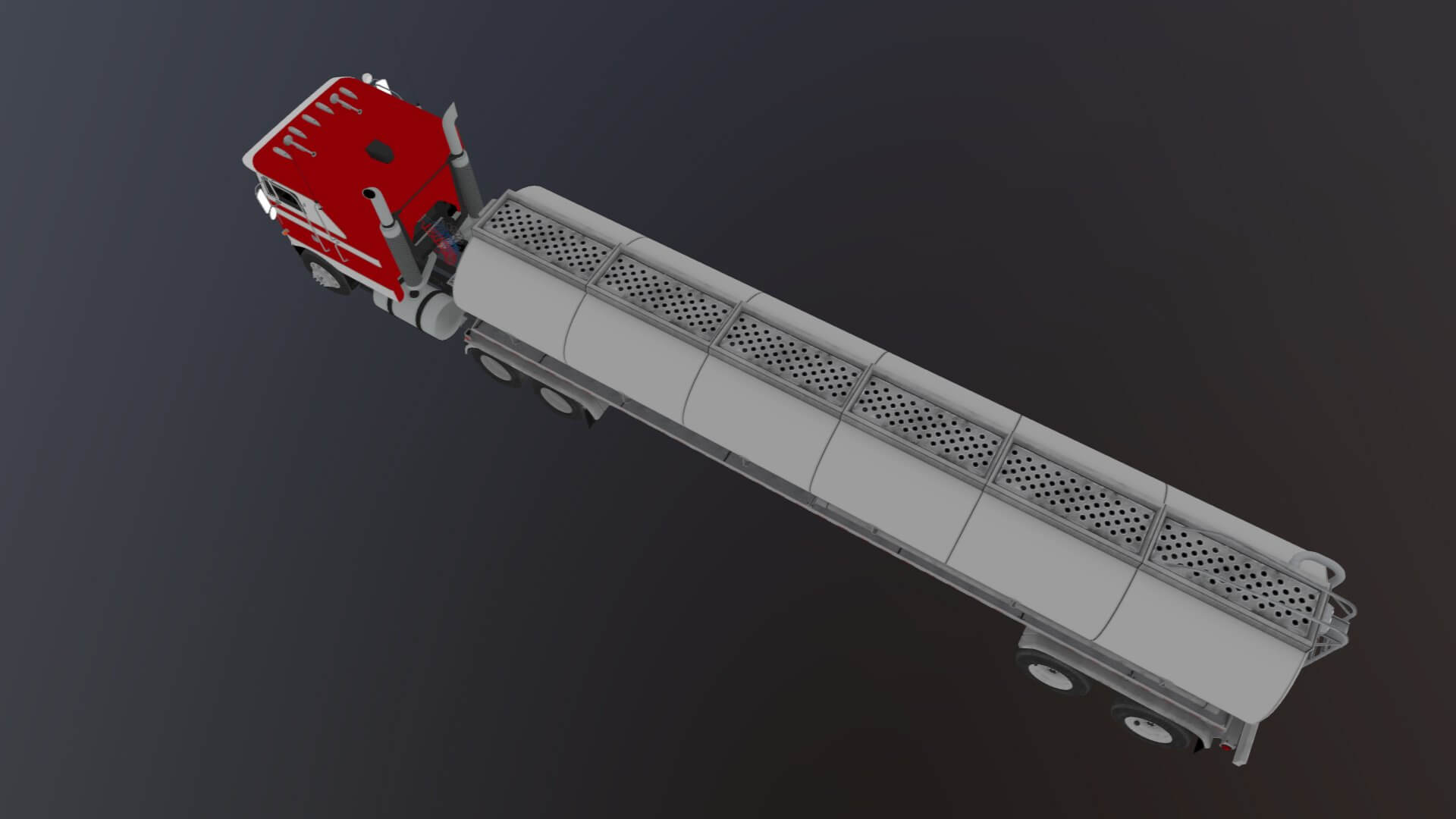 Peterbilt 362 Tanker Trailer - 3D Model by Veaceslav Condraciuc