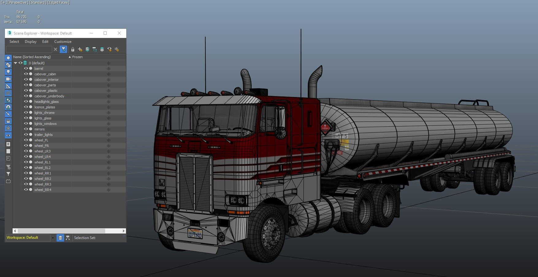 Peterbilt 362 Tanker Trailer - 3D Model by Veaceslav Condraciuc