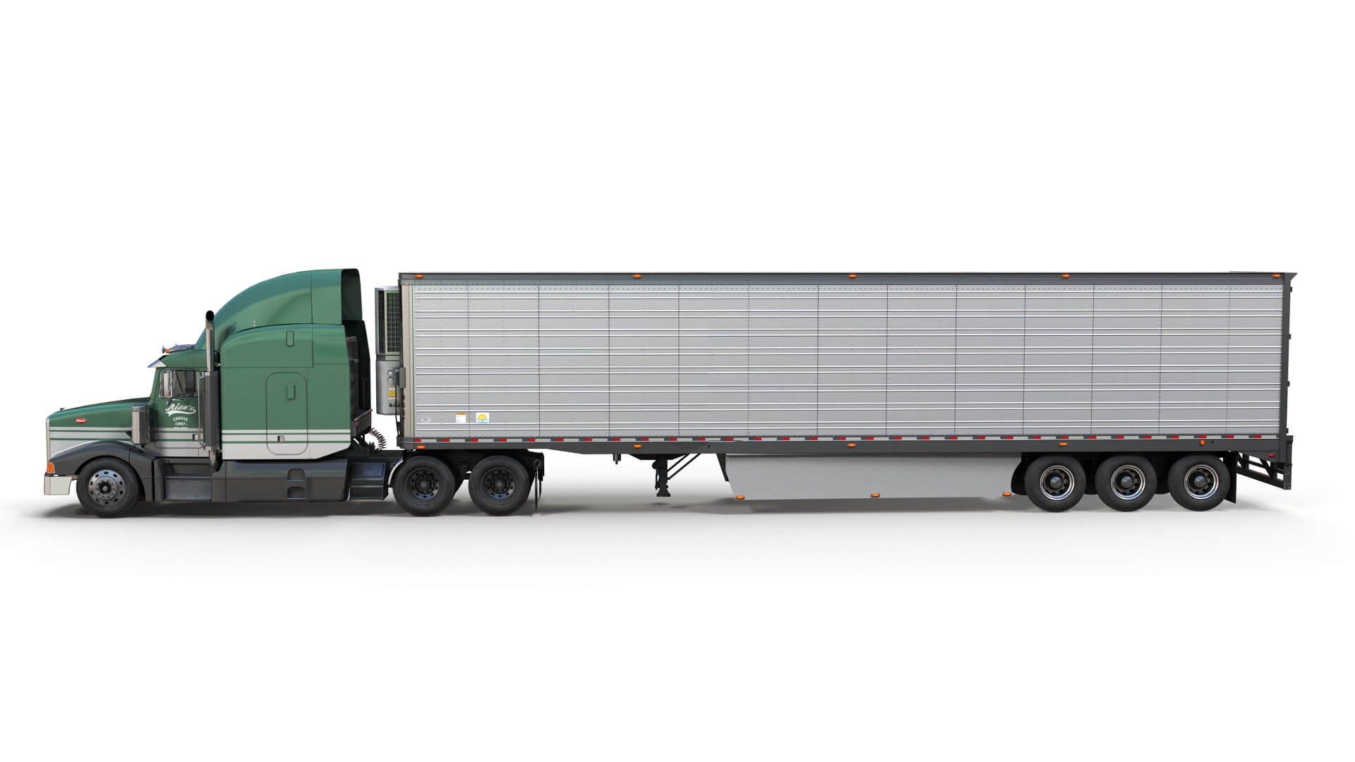 Peterbilt 377 Refrigerated Trailer - 3D Model by Veaceslav Condraciuc