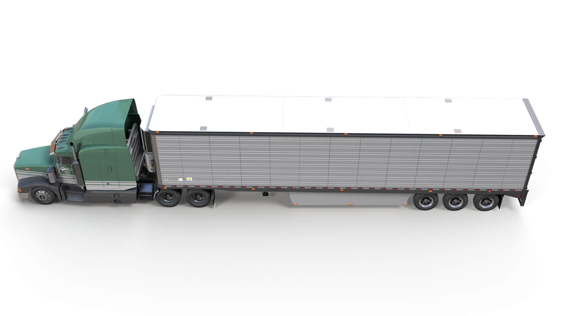 Peterbilt 377 Refrigerated Trailer - 3D Model by Veaceslav Condraciuc