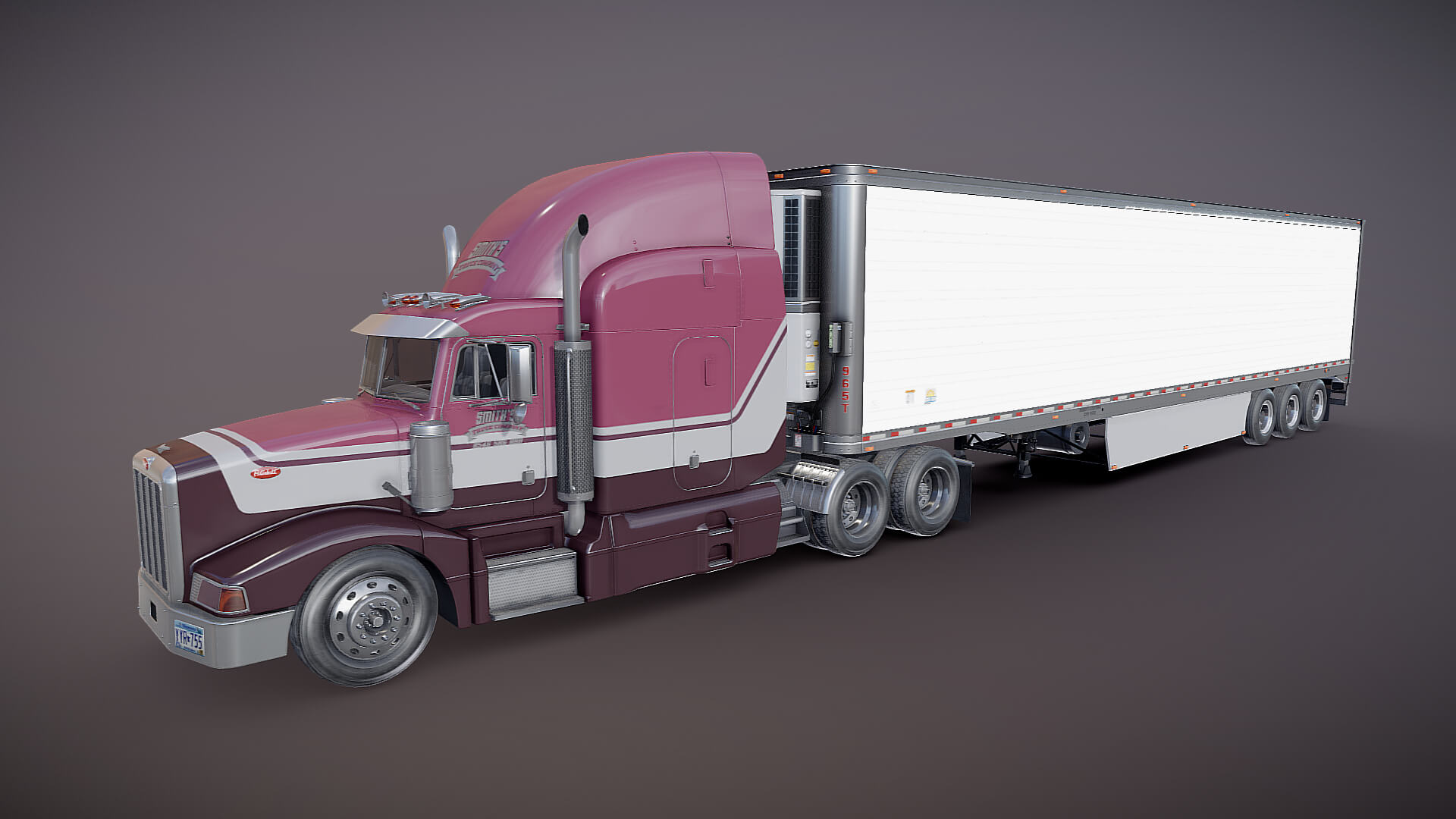 Peterbilt 377 Refrigerated Trailer - 3D Model by Veaceslav Condraciuc
