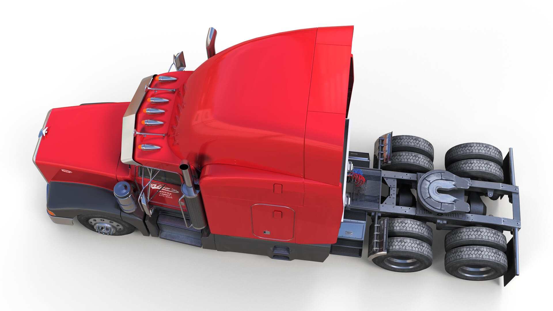 Peterbilt 377 Semitruck - 3D Model by Veaceslav Condraciuc