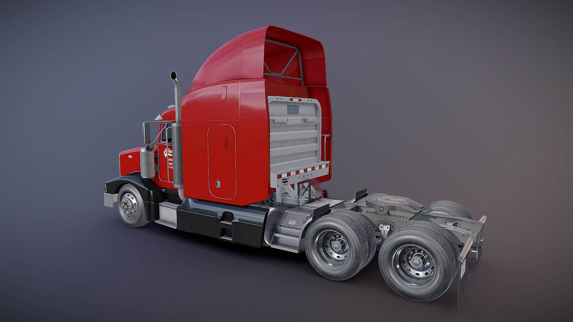 Peterbilt 377 Semitruck - 3D Model by Veaceslav Condraciuc