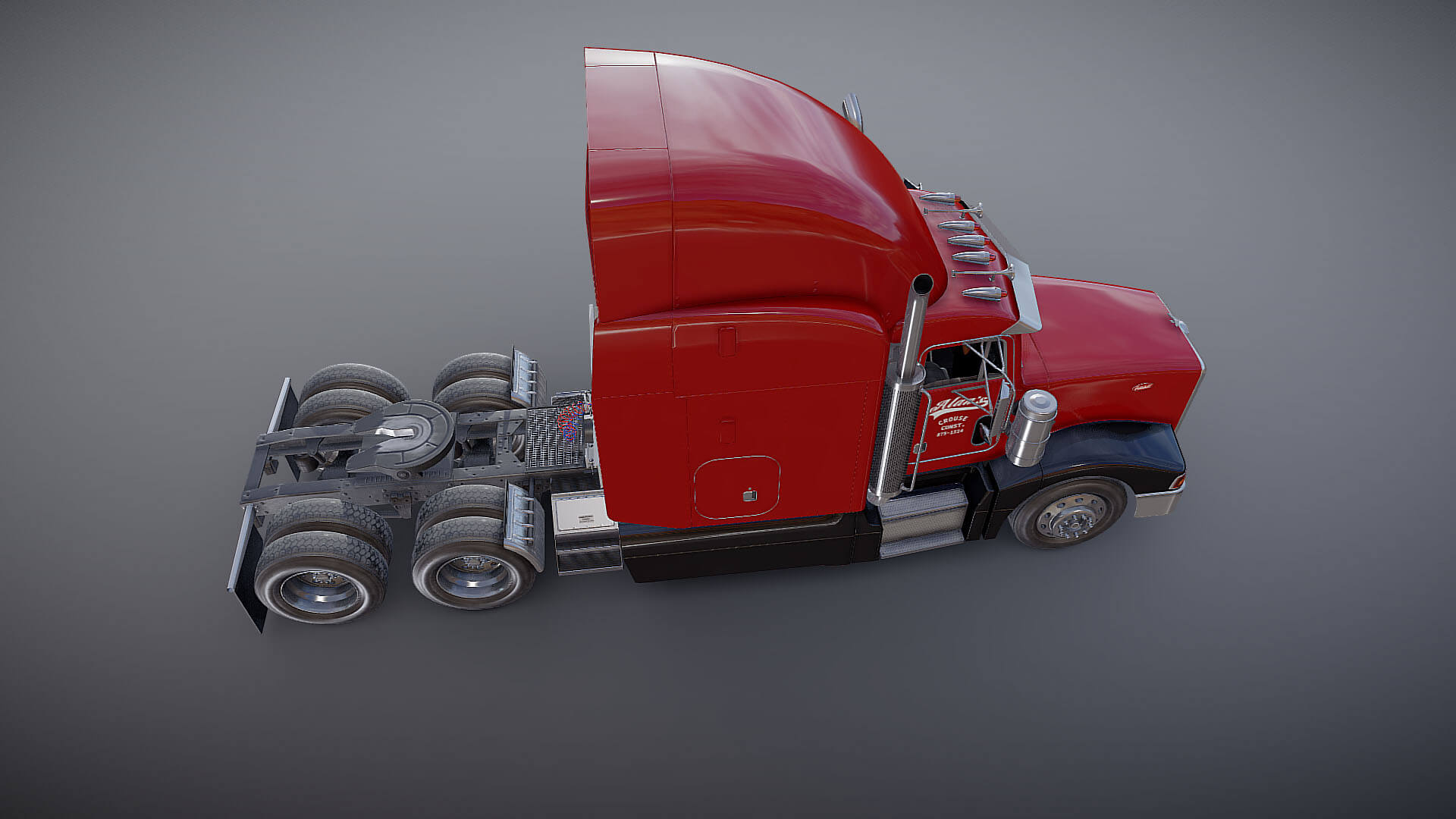 Peterbilt 377 Semitruck - 3D Model by Veaceslav Condraciuc