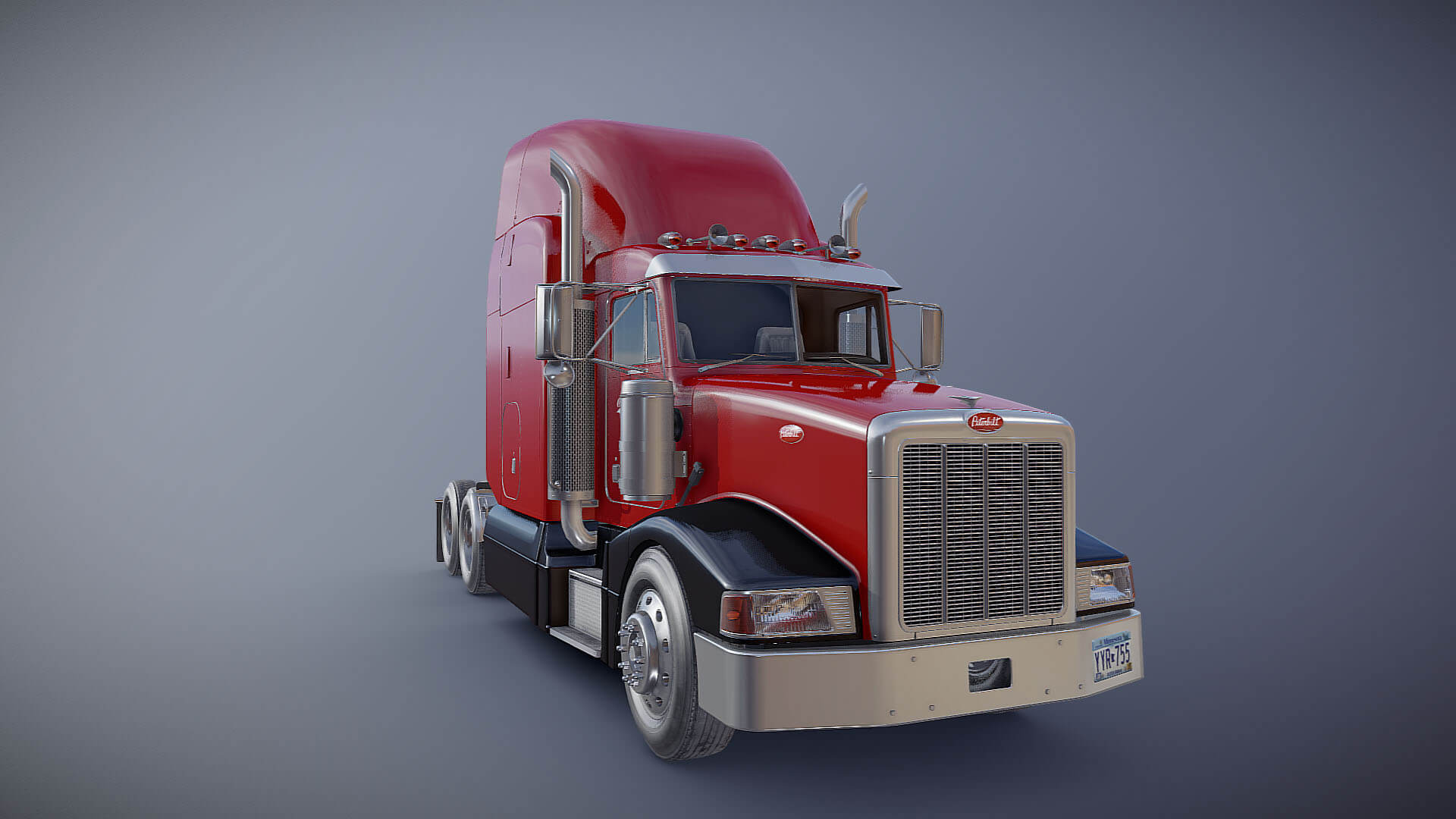 Peterbilt 377 Semitruck - 3D Model by Veaceslav Condraciuc