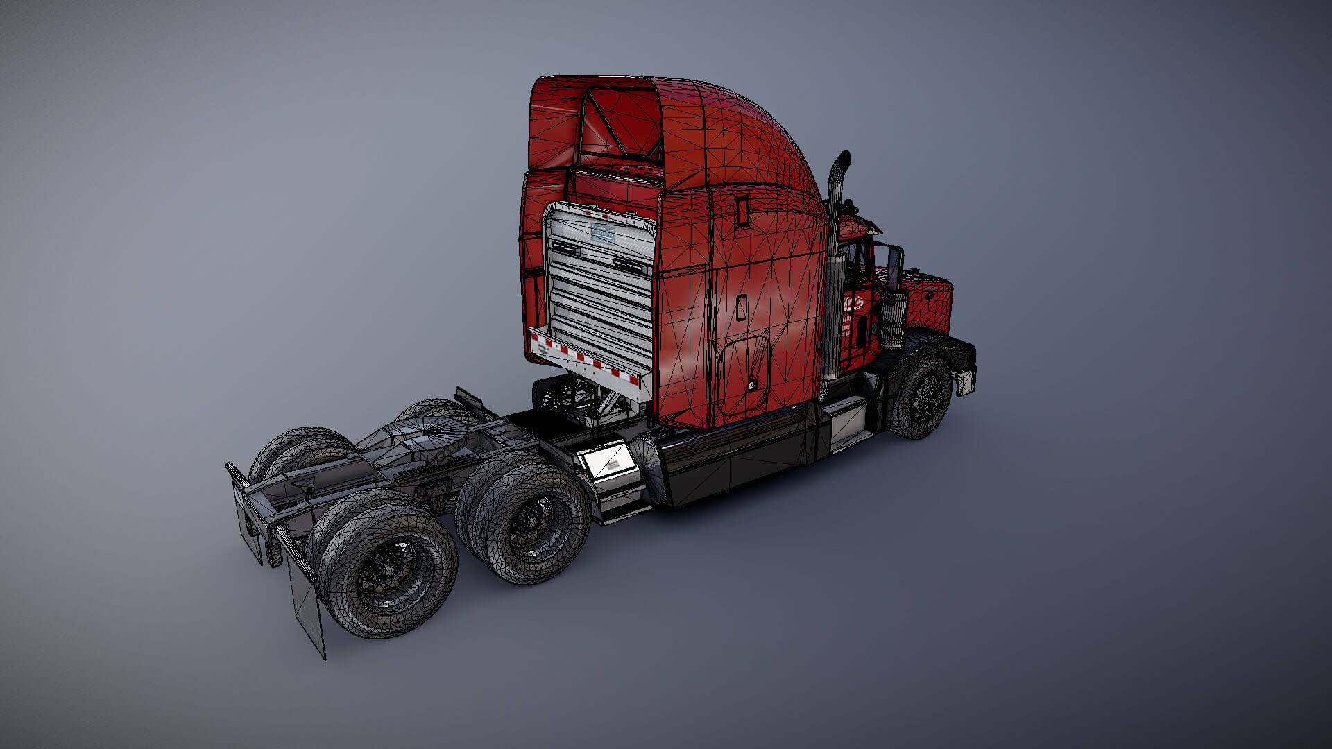 Peterbilt 377 Semitruck - 3D Model by Veaceslav Condraciuc