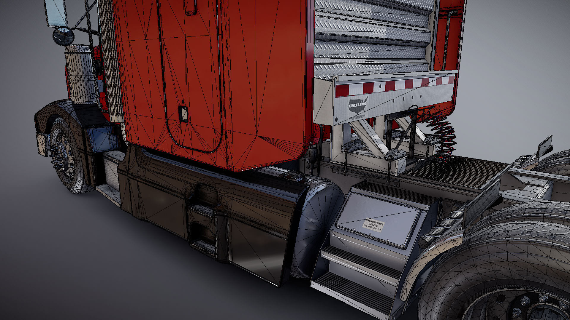 Peterbilt 377 Semitruck - 3D Model by Veaceslav Condraciuc