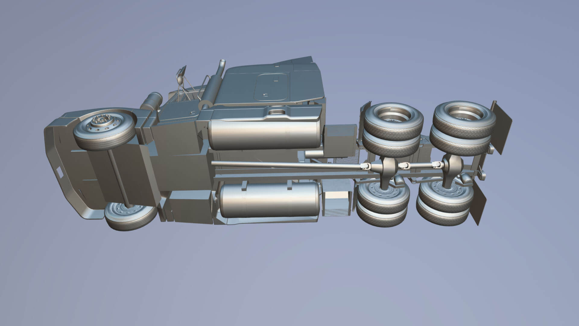 Peterbilt 377 Semitruck - 3D Model by Veaceslav Condraciuc