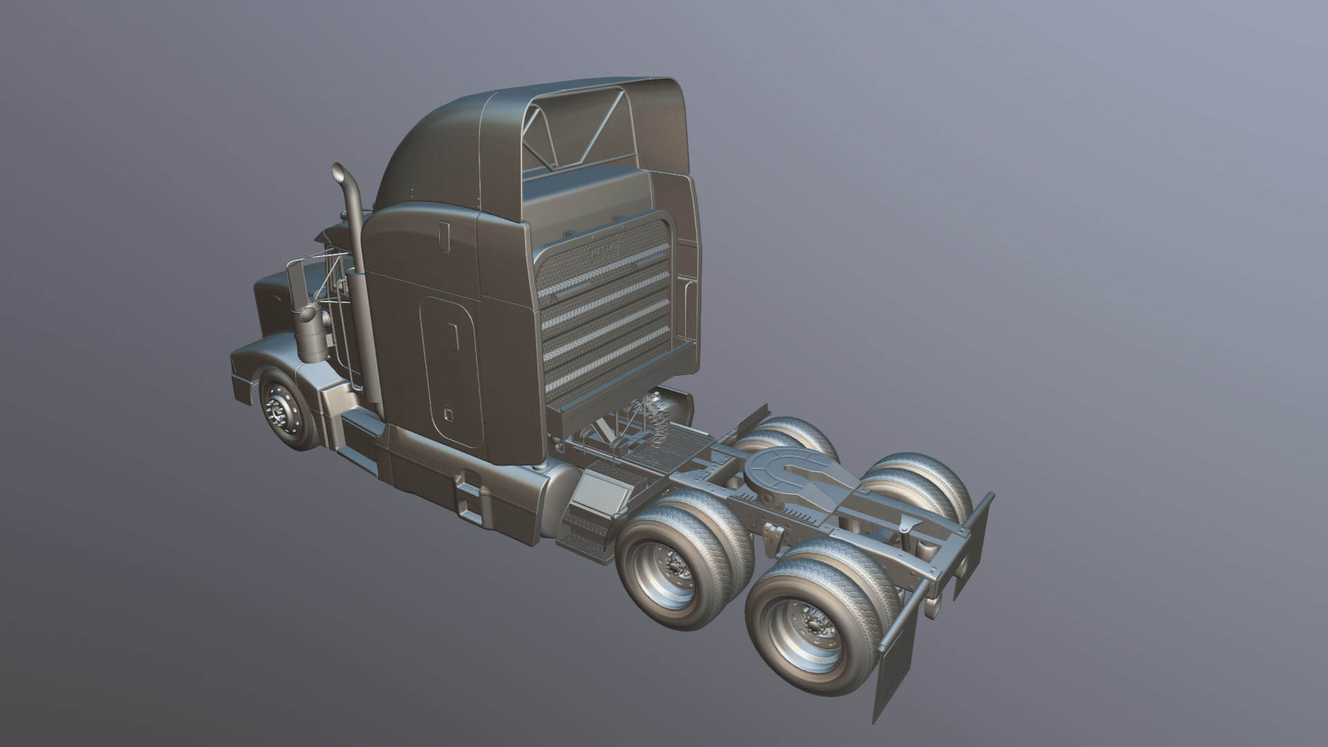Peterbilt 377 Semitruck - 3D Model by Veaceslav Condraciuc