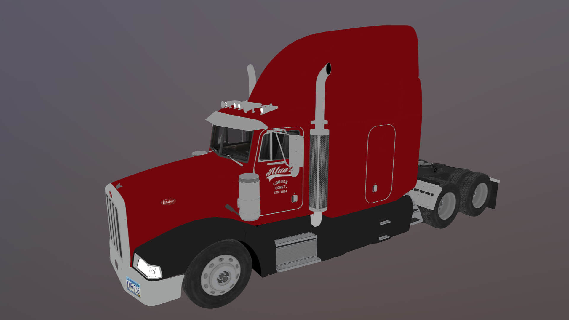 Peterbilt 377 Semitruck - 3D Model by Veaceslav Condraciuc