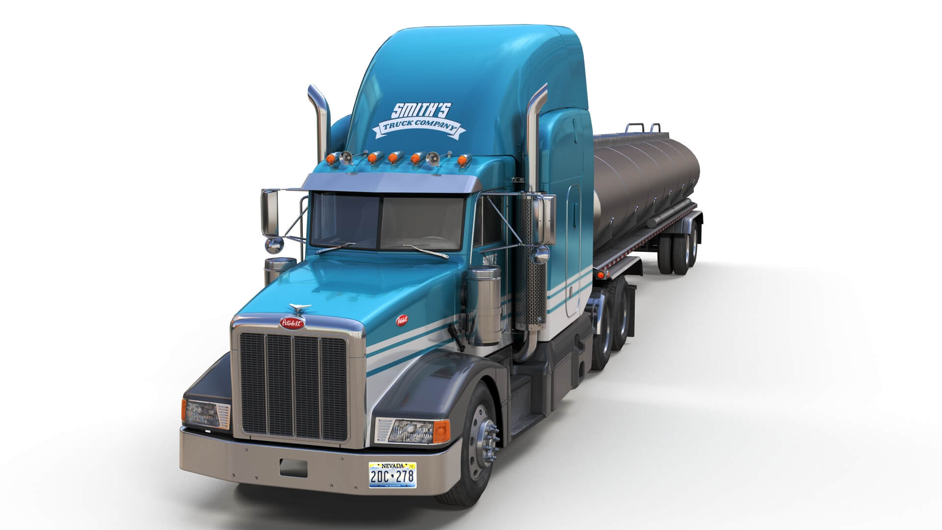 Peterbilt 377 Tanker Truck - 3D Model by Veaceslav Condraciuc