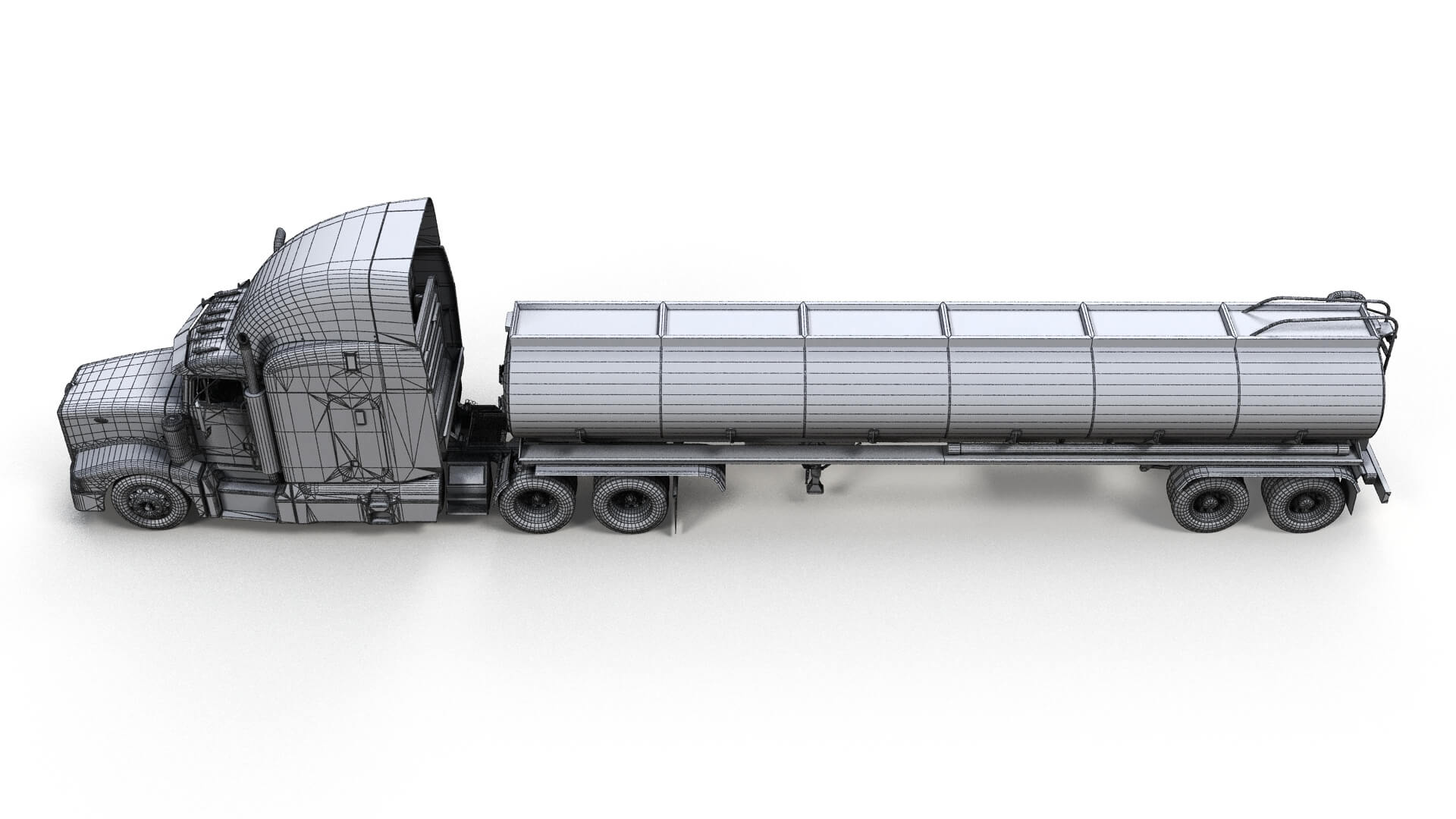 Peterbilt 377 Tanker Truck - 3D Model by Veaceslav Condraciuc